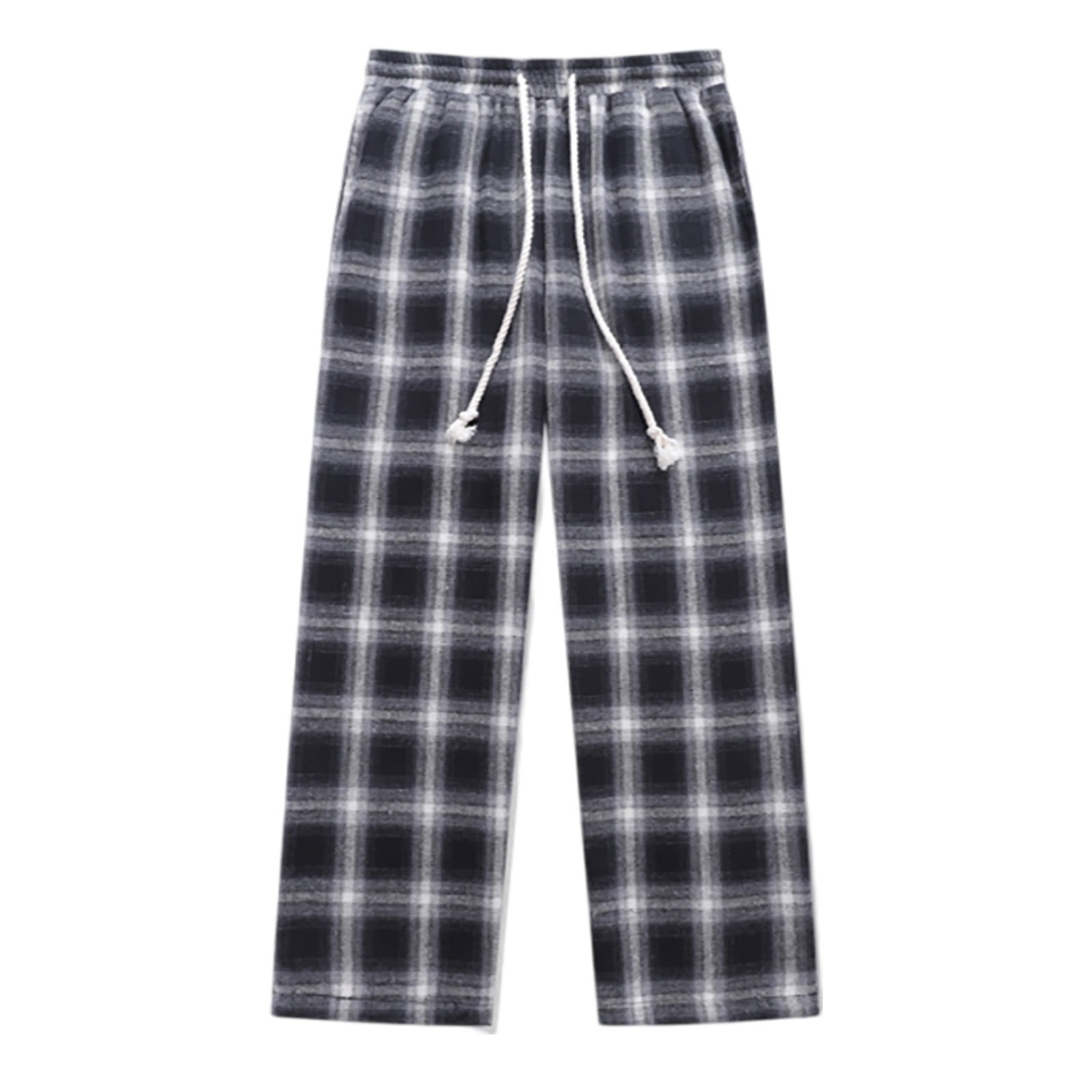 XIYON Mens Casual Pants Male Colorful Vintage Drawstring Wide Leg ...