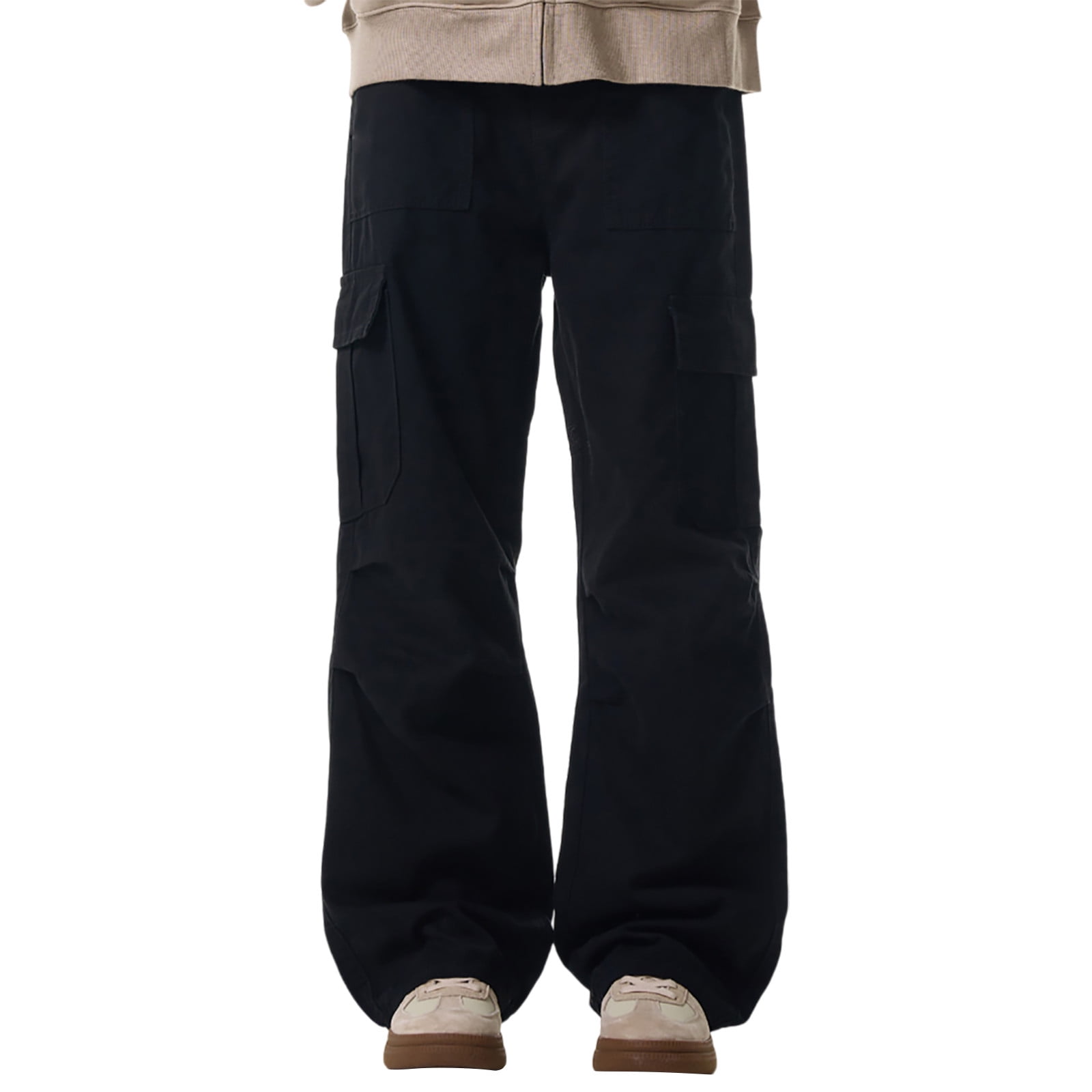 XIYON Mens Pants Classic Male Casual Style Solid Color Long Trousers ...