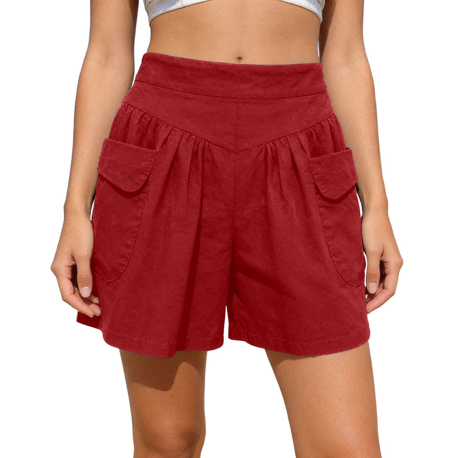 XIYON Shorts For Women Beach Casual With Elastic Waist Lightweight ...