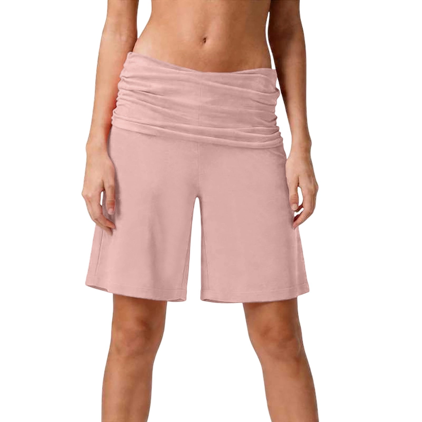 XIYON Shorts For Women Lightweight Solid Color Summer Yoga Shorts For ...