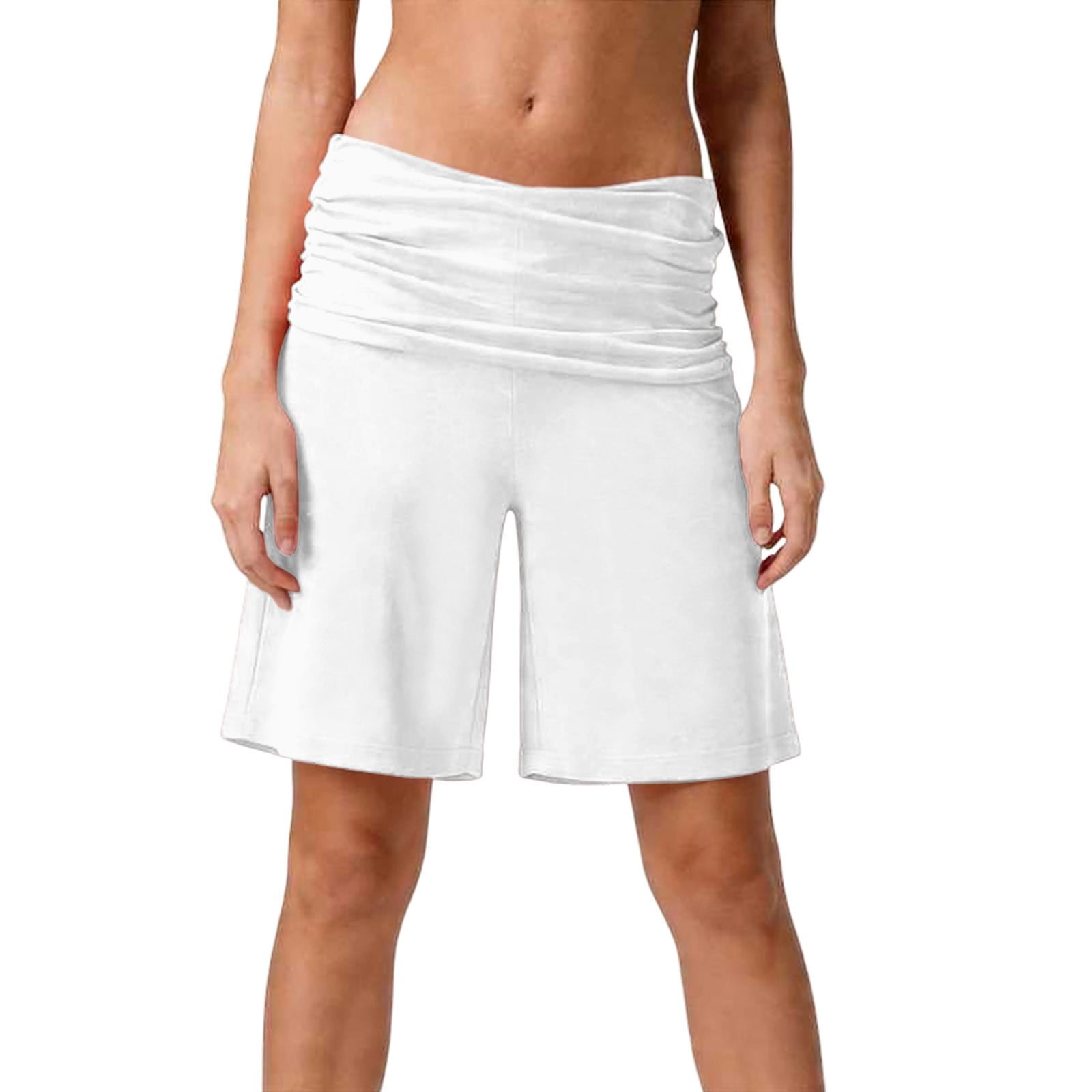 XIYON Shorts For Women Lightweight Solid Color Summer Yoga Shorts For ...