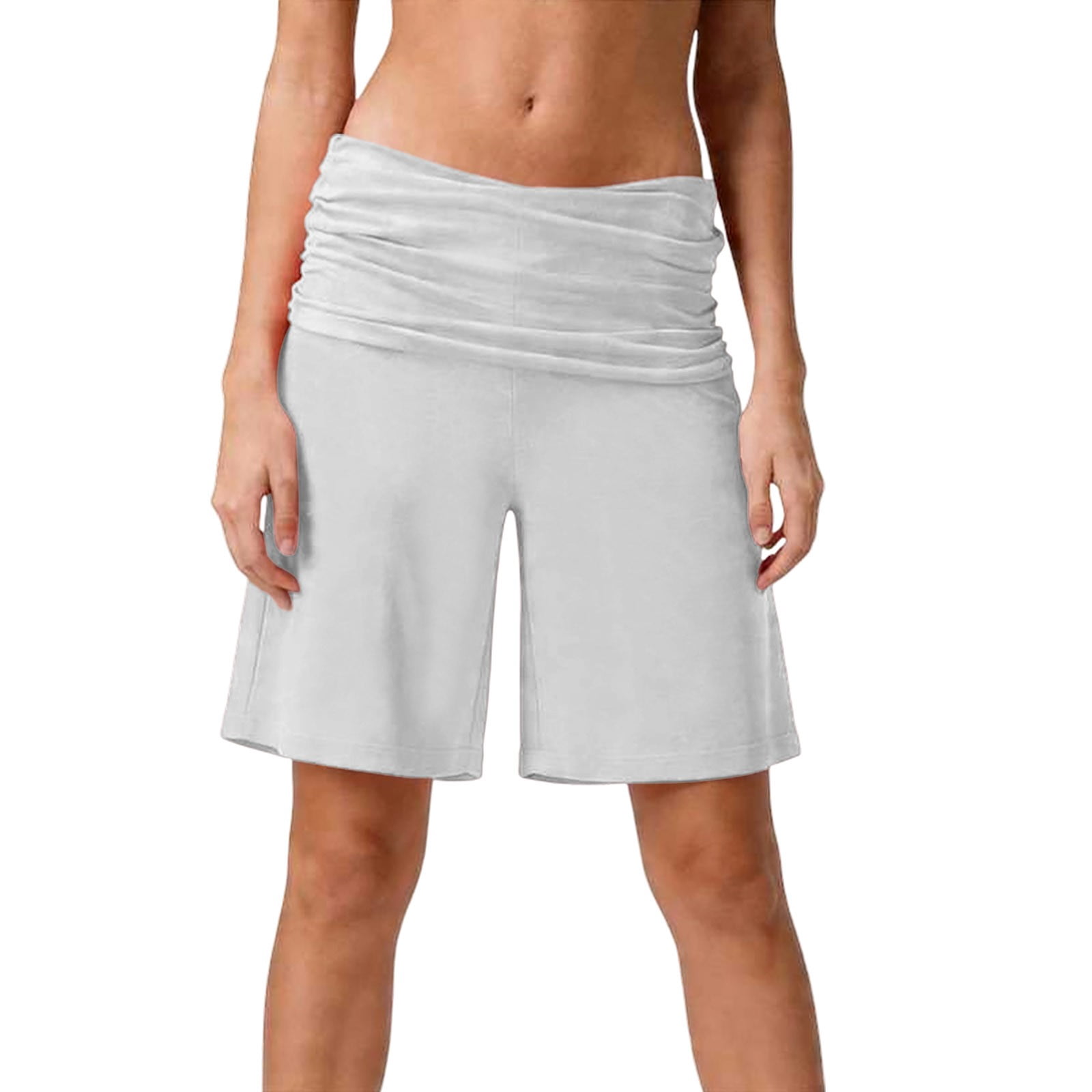 XIYON Shorts For Women Lightweight Solid Color Summer Yoga Shorts For ...