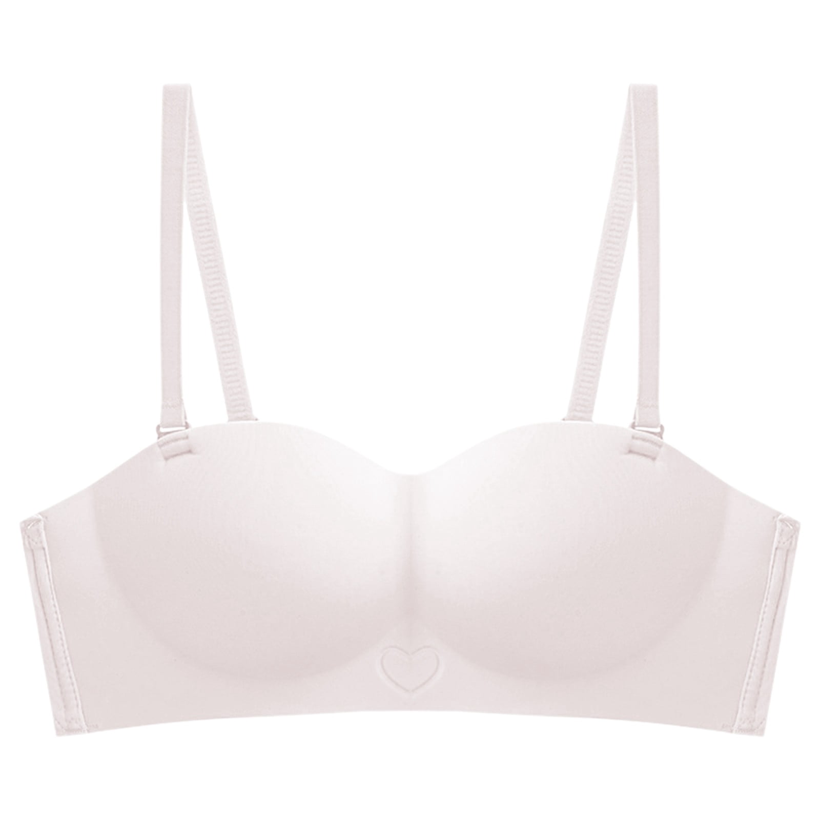 XIYON Women's Bra Ladies Soft Wireless Half Cup Bra Strapless Design ...
