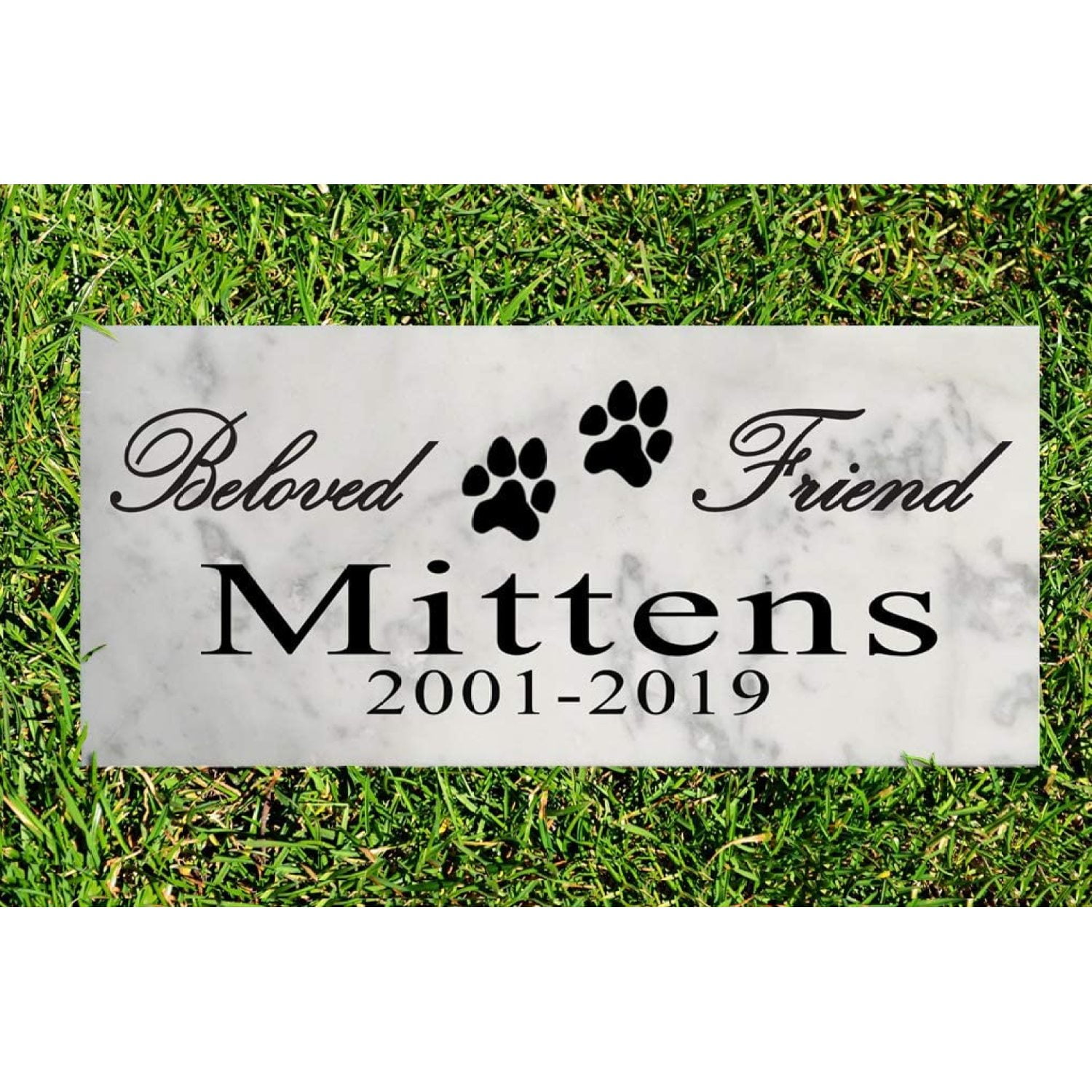 XIYUNDA Cat Memorial Gift Stone Plaque Personalized Pet Sign Garden ...