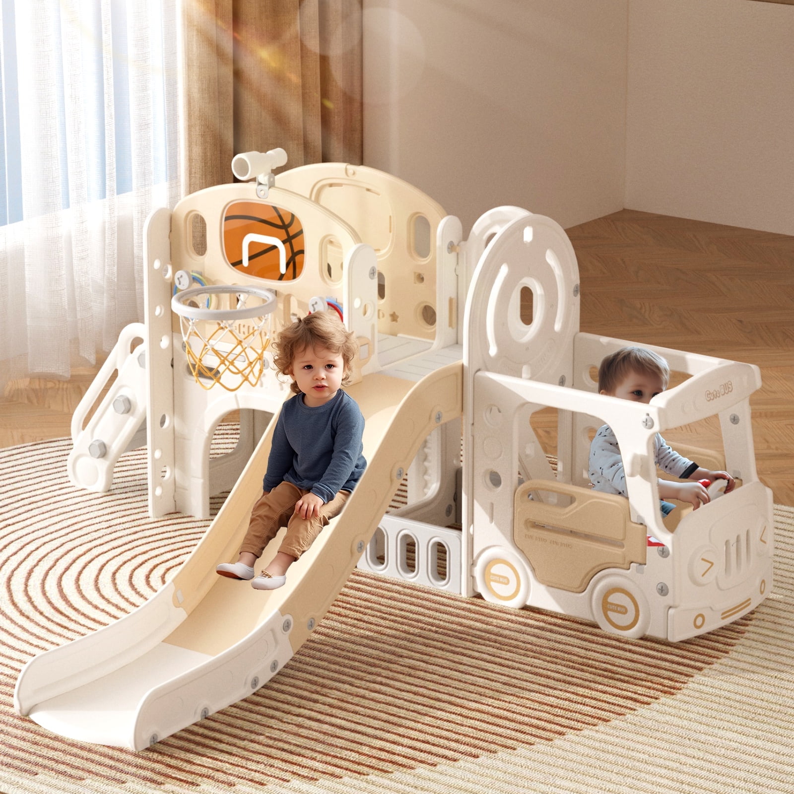 XJD 10 in 1 Toddler Slide, Kids Slide for Toddlers Age 1-3, Toddler ...