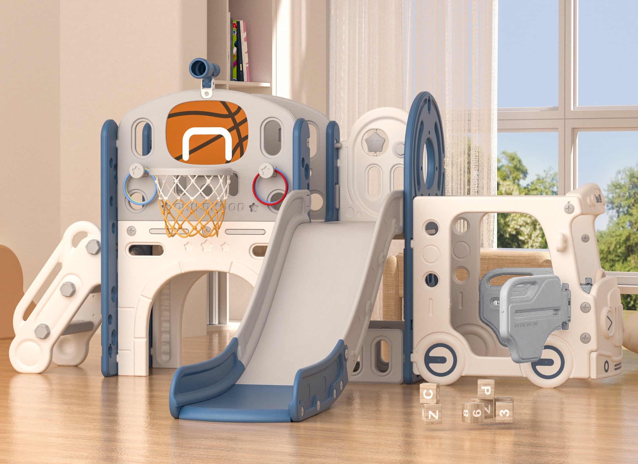 XJD 10-in-1 Indoor Play Toddler Slide, Climber and Playset with ...