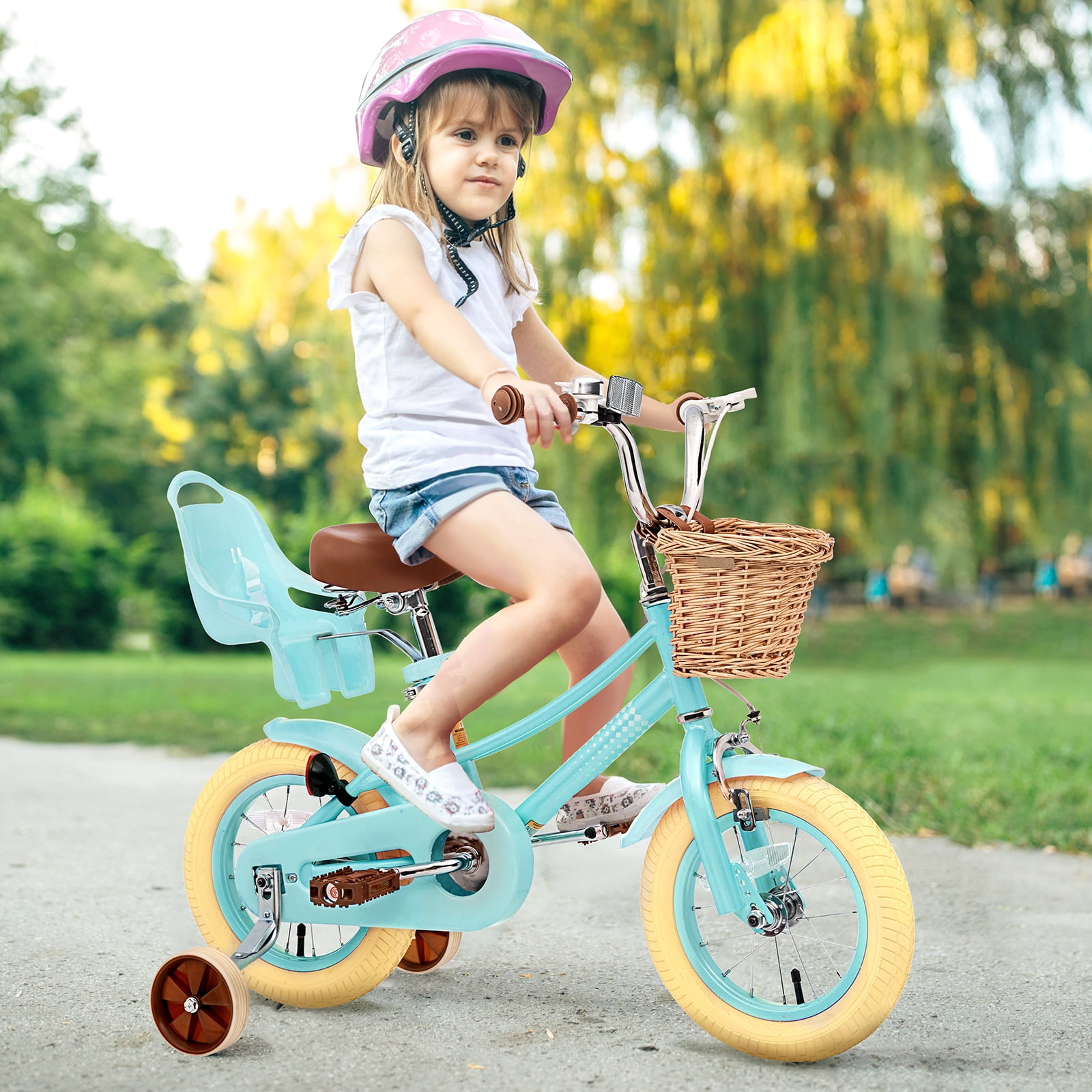 XJD 14 inch Kids Girls Bike for Ages 3-5 Years Child, Toddler Bike with ...