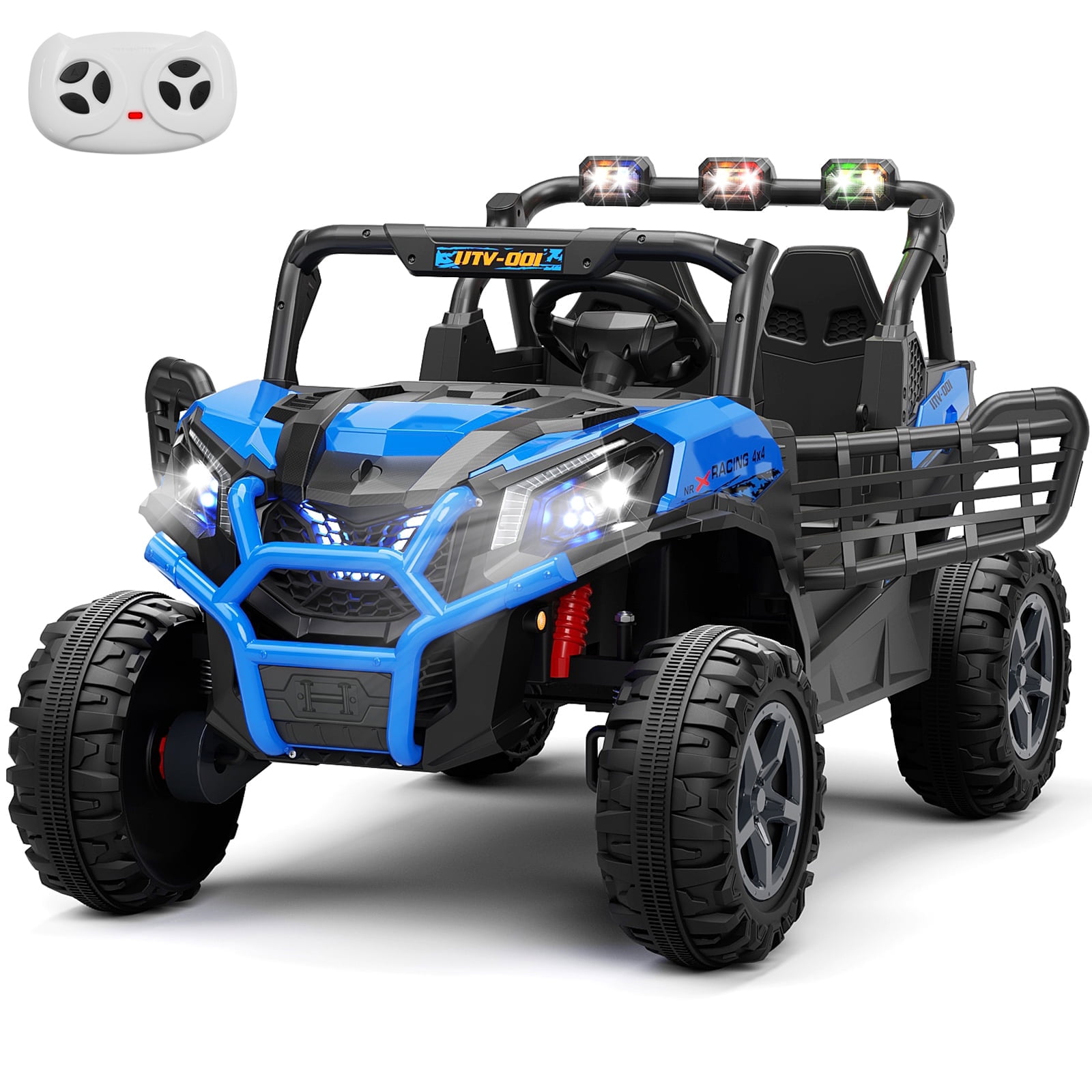 XJD 24V 2 Seater Ride on Car for Kids,4x4 Off-Road UTV Toy w/Remote ...