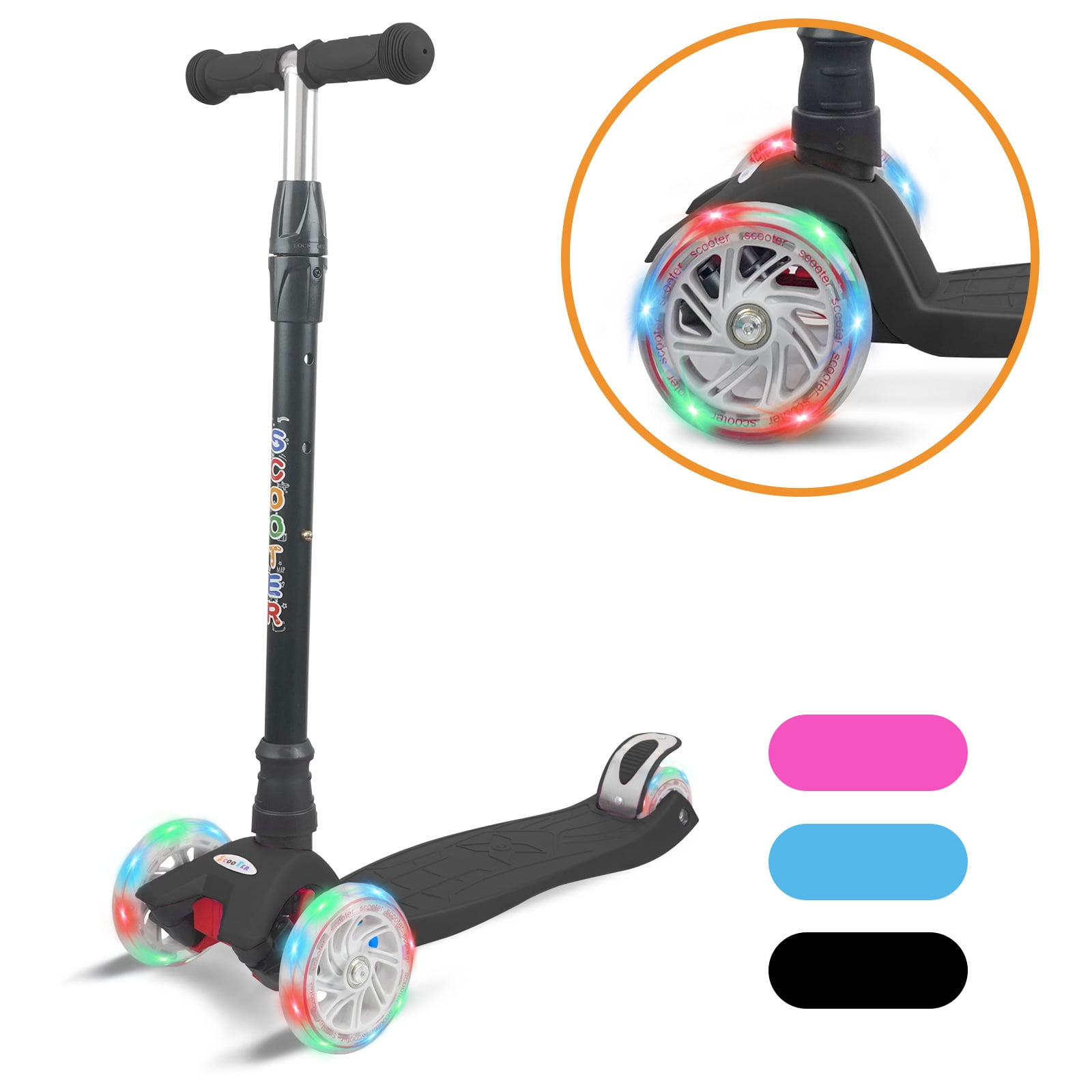 XJD 3 Wheel Kick Scooter for Kids,Foldable 3 Wheels Toddlers Scooter ...
