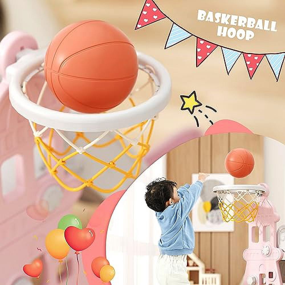 XJD 4-in-1 Toddler Slide and Swing Set, Kids Slide for Toddlers Age 1 ...