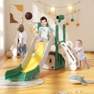 4-in-1 Climber and Slide Set, Toddler Slide Set, Freestanding Slide Set ...
