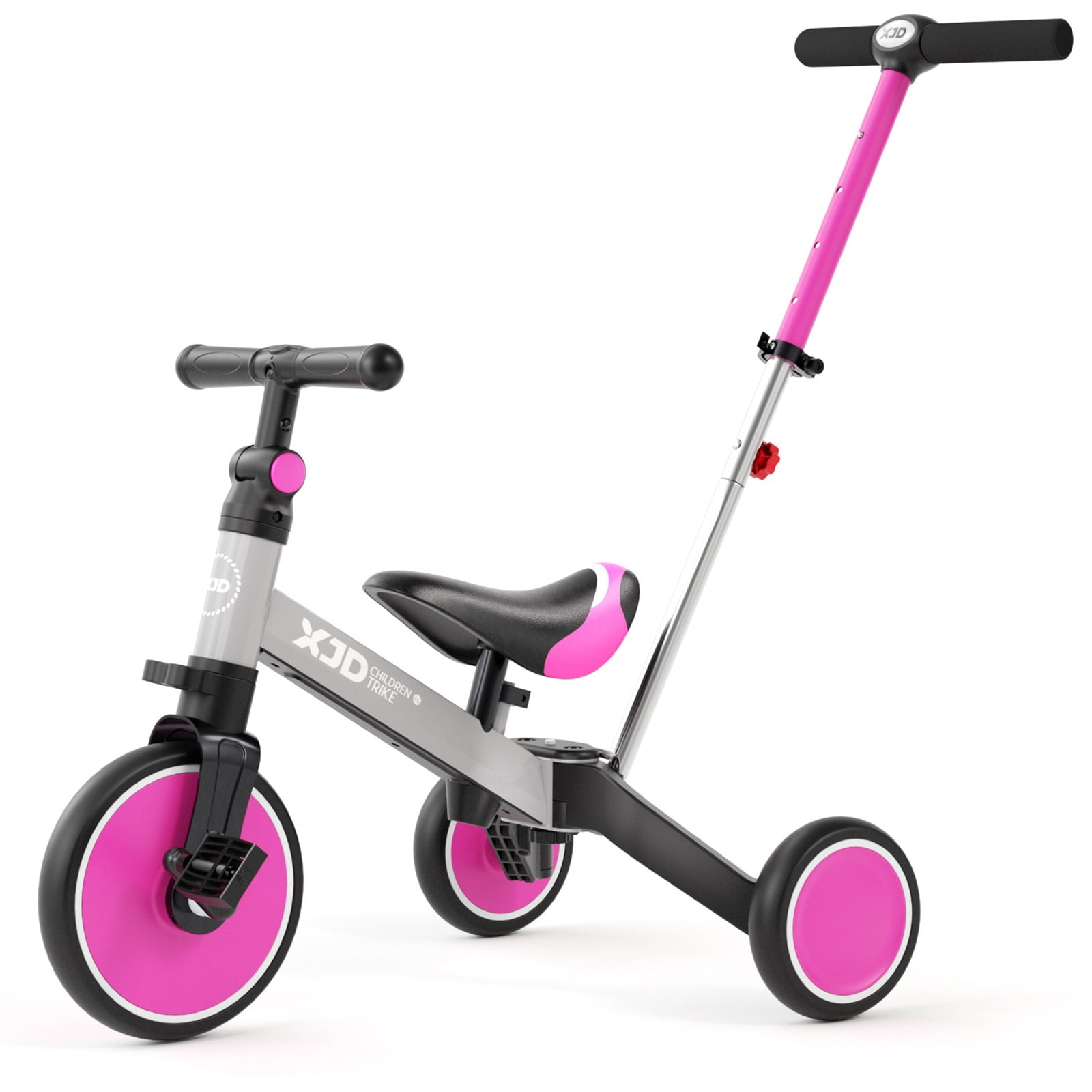 XJD 7-in-1 Toddler Bike with Push Handle for 1 Year to 4 Years Old Kids, Toddler Tricycle Kids ...