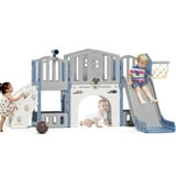 XJD 8-in-1 Toddler Slide with Climber, Kids Slide for Toddlers Age 1 ...