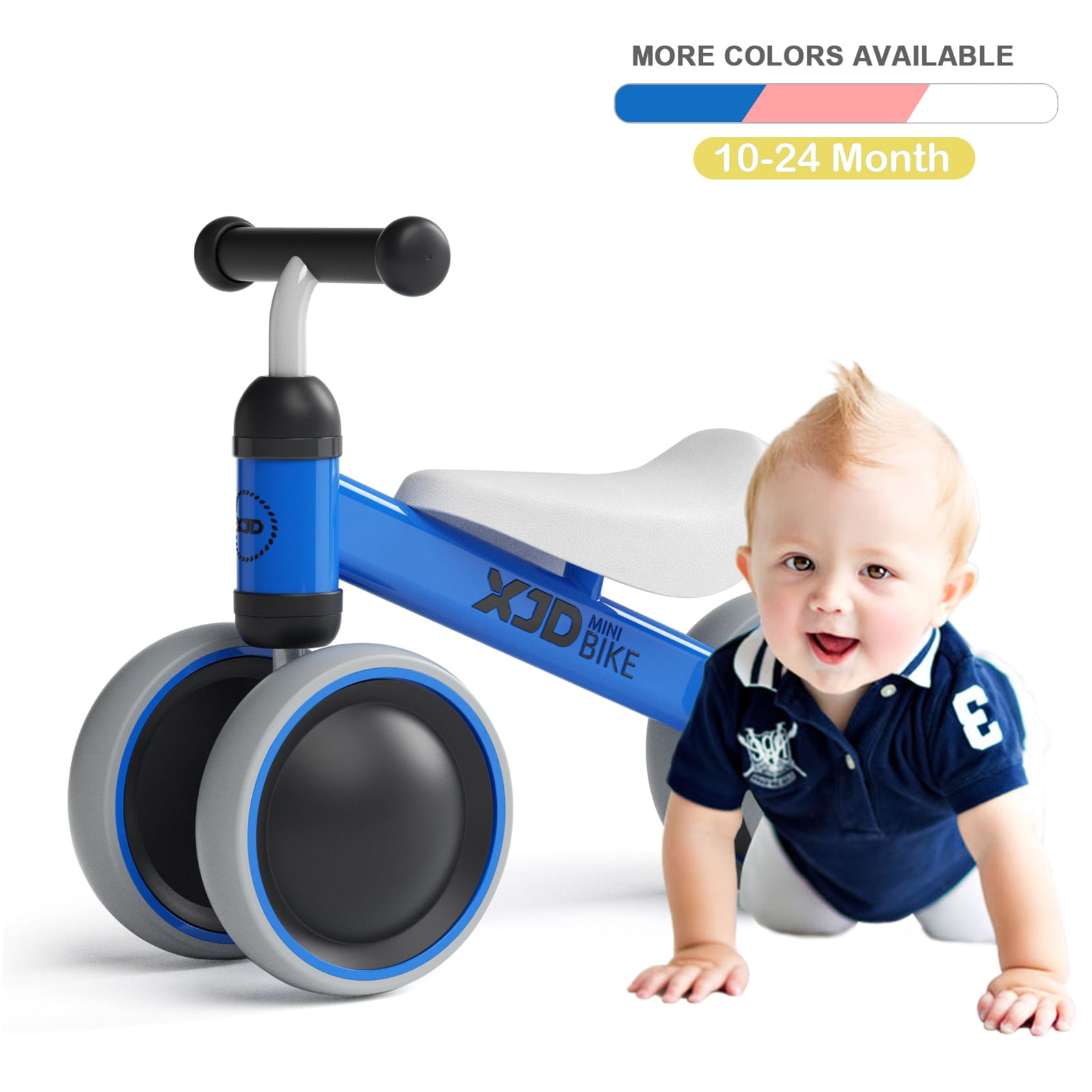 XJD Baby Balance Bike, 4 Wheels Toddler Bike Walker for 12-24 Months ...