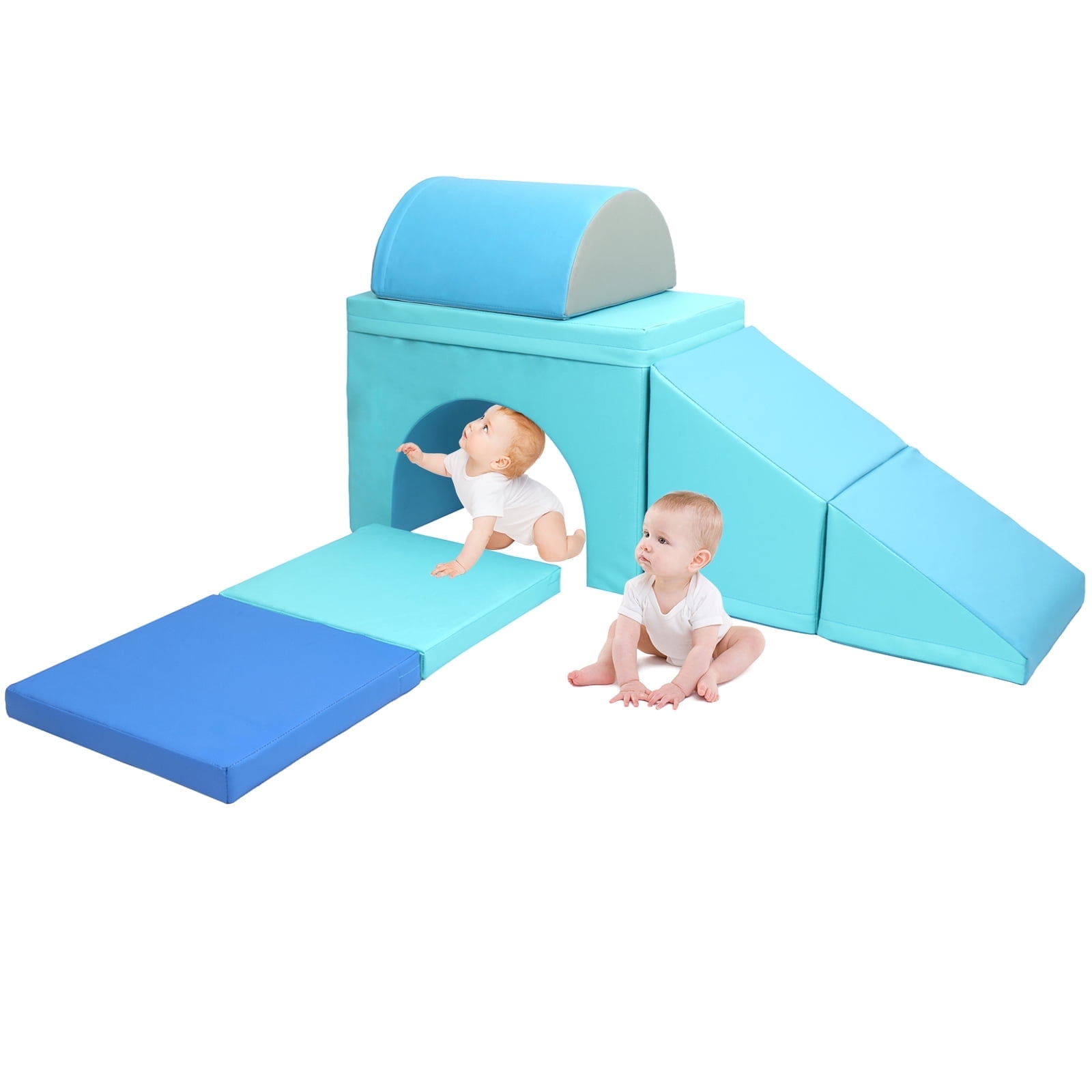XJD 5-Piece Soft Play Climber Set, Baby Toys for Climbing, Crawling and ...