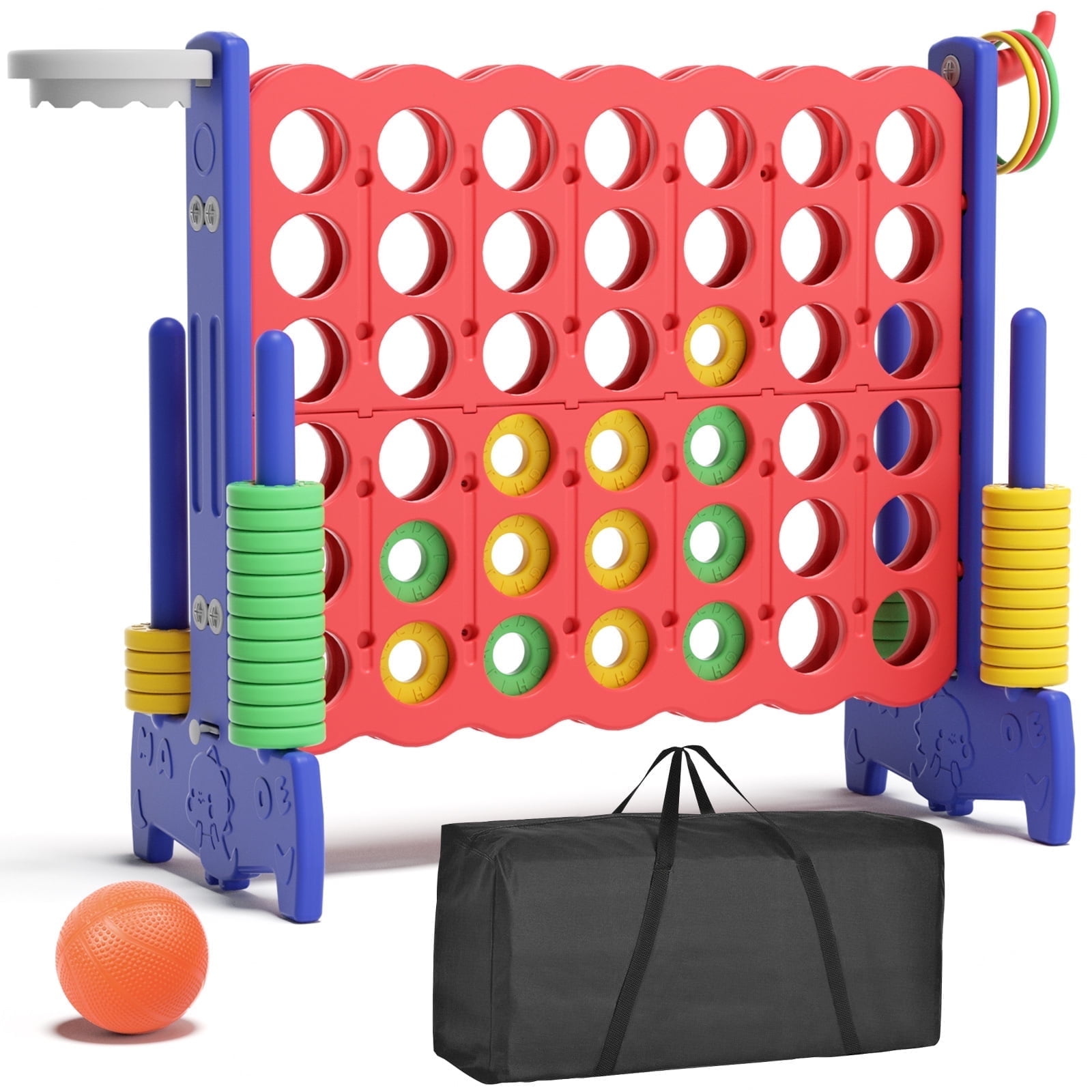 XJD Jumbo 4-to-Score Giant Game Set 4-in-a-Row Connect Game for Adults ...