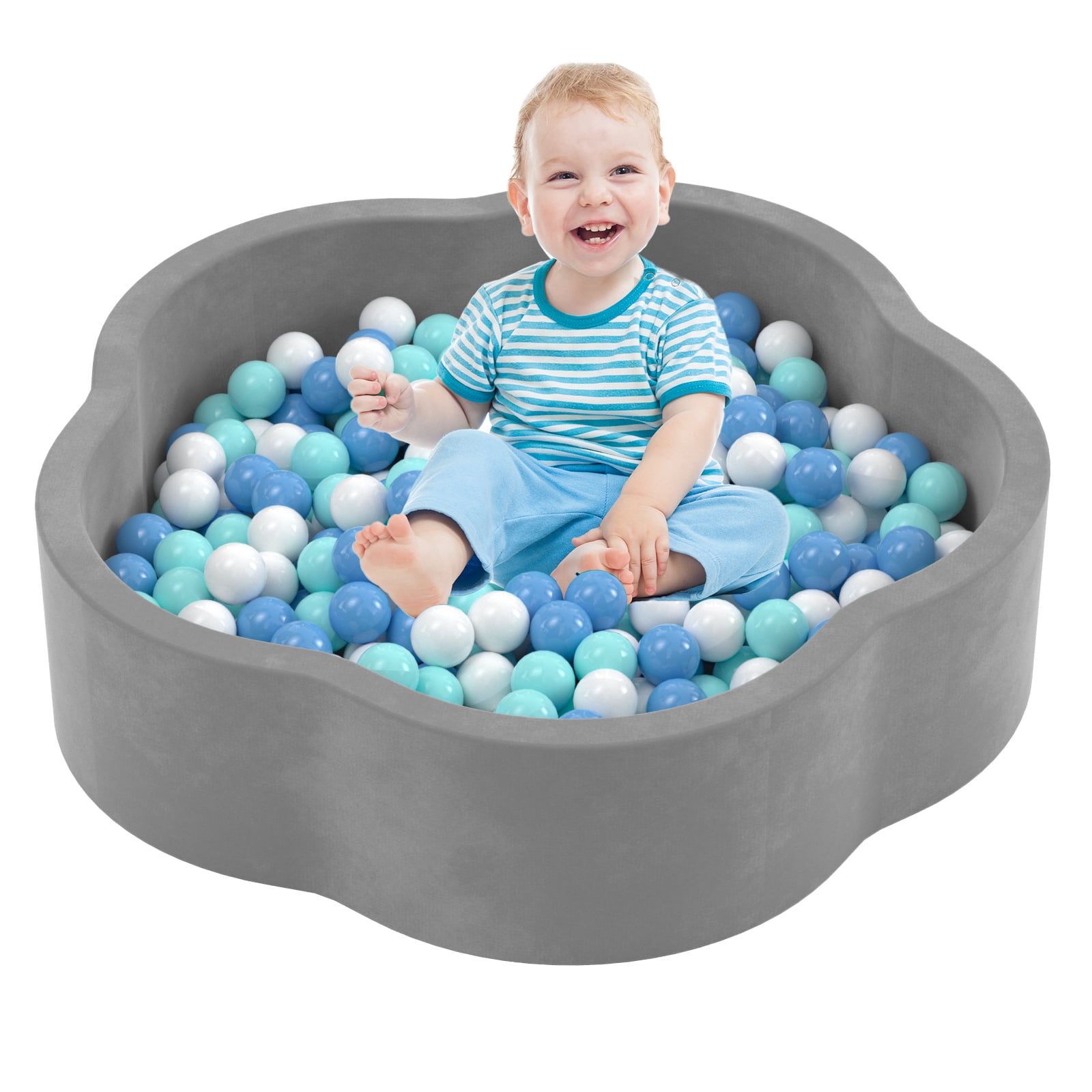 XJD Large Foam Ball Pit for Children Toddlers, 47.2” Soft Round Ball ...