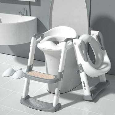 Mommy's Helper Padded Potty Seat with built in ladder non-slip step ...