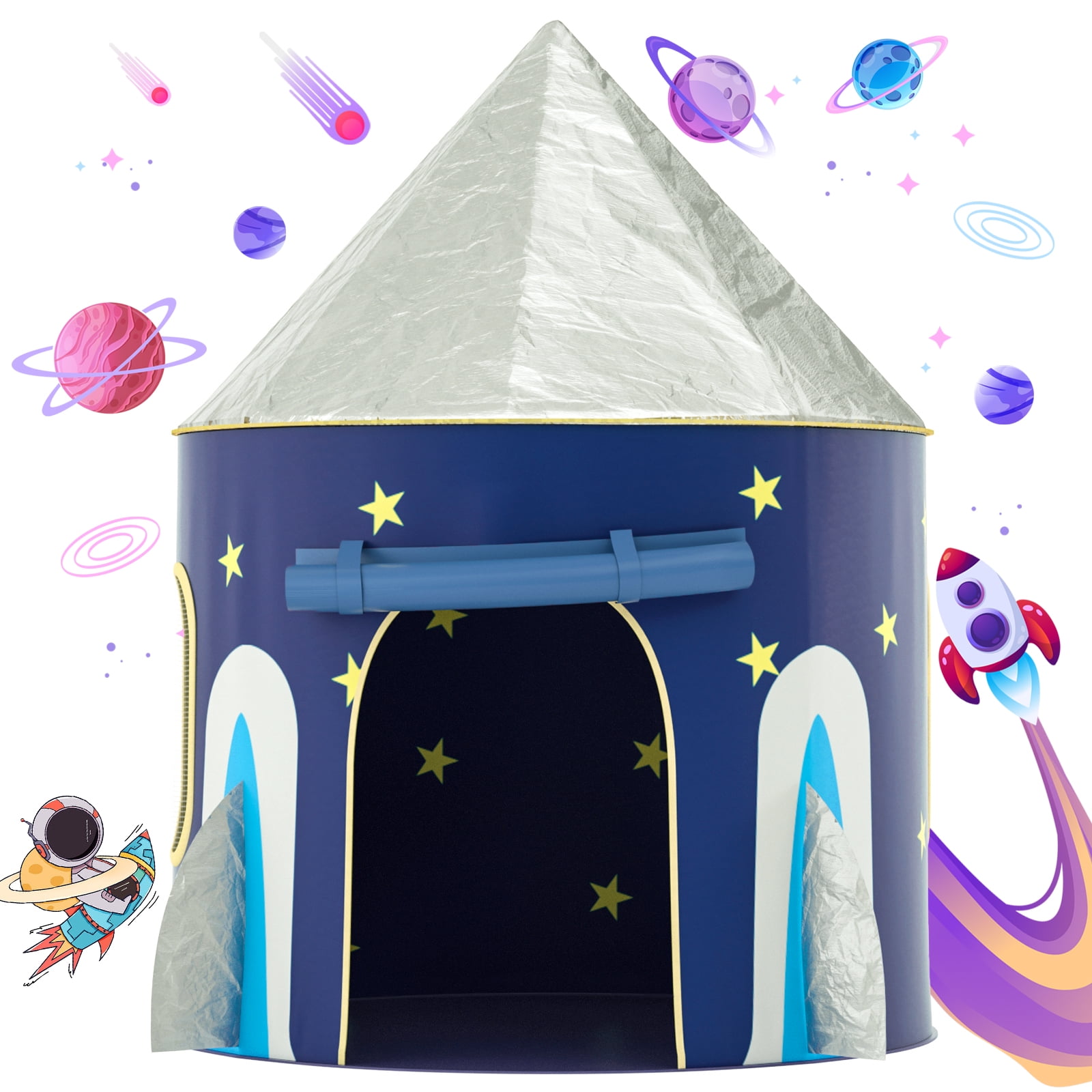 XJD Rocket Kids Play Tent, Pop Up Toddler Tent, Indoor Outdoor ...
