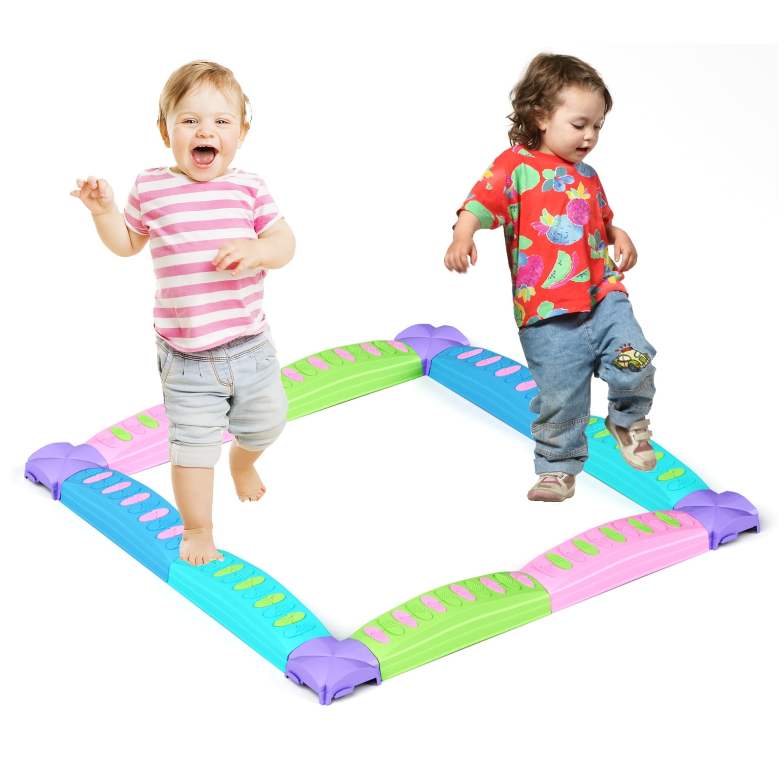 XJD Toddler Stepping Stones for Kids - Indoor or Outdoor Non-Slip Connect Toddler Balance Beam ...