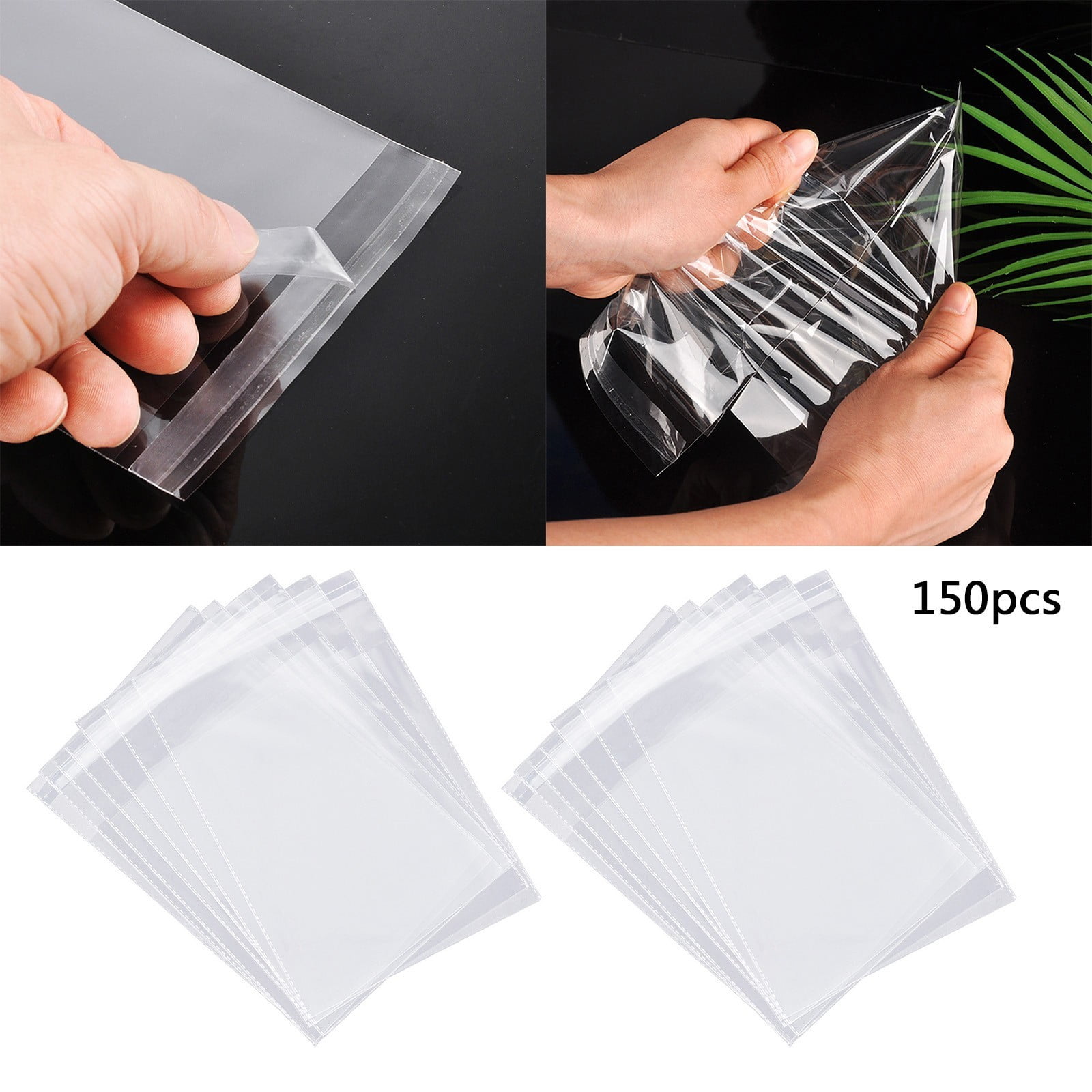 XJDJHC 150Pcs Opp Self Bag Clothing Packaging Transparent Bag Jewelry ...
