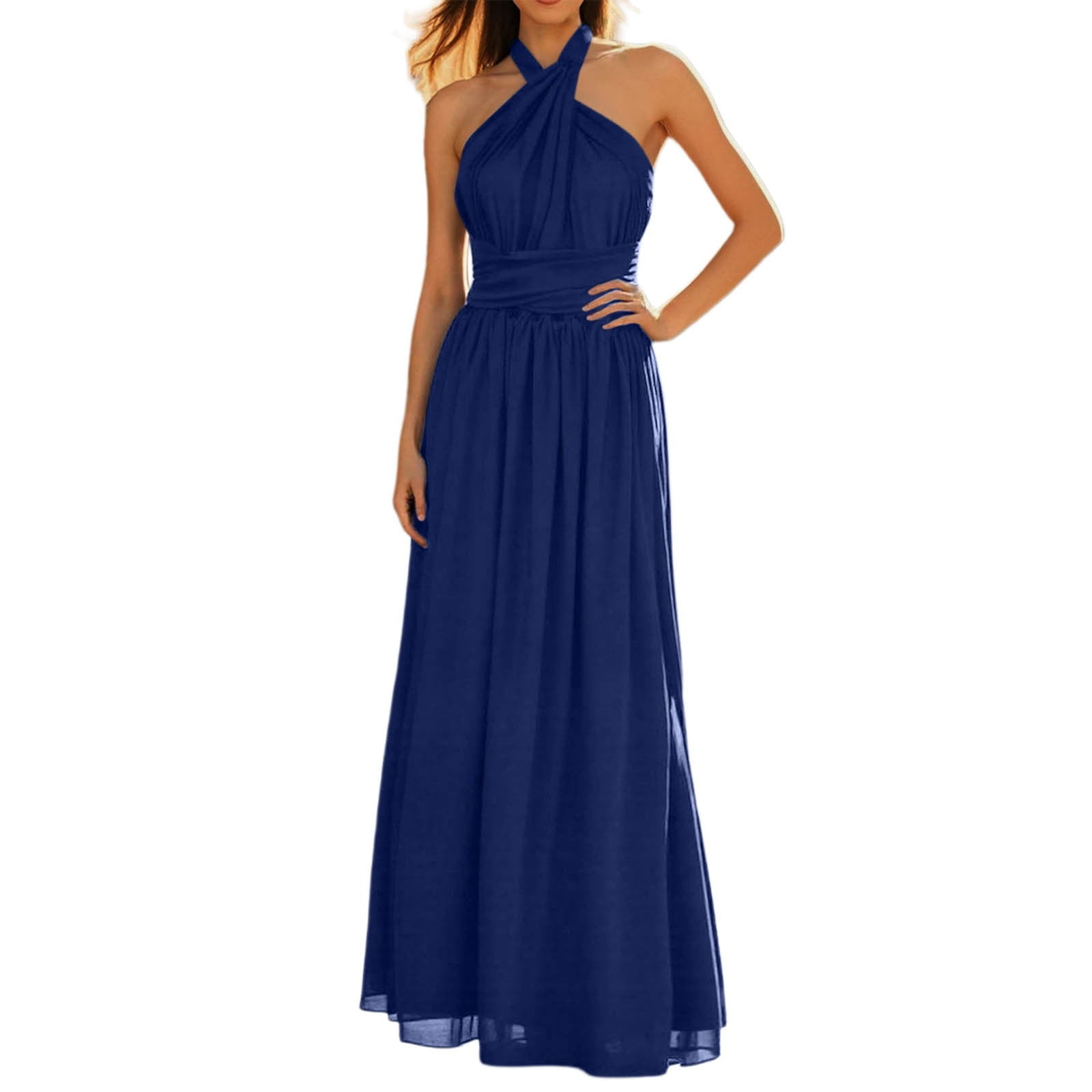 XJDJHC Dresses For Women With Bandeau Bridesmaid Dress Way Dress Long ...