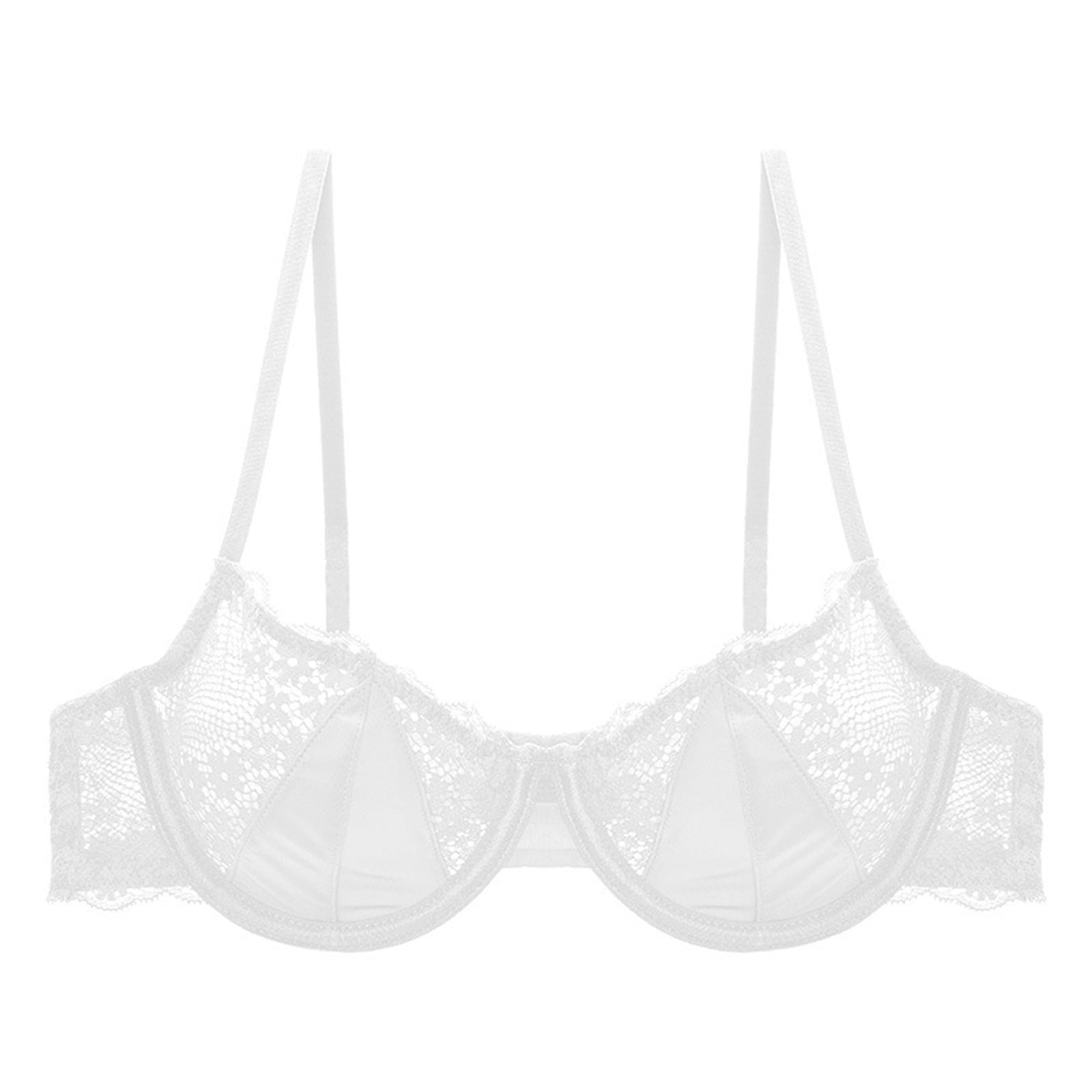 XJDJHC Everyday Bras For Women Thin Sexy Half Cup Lace Underwear For ...