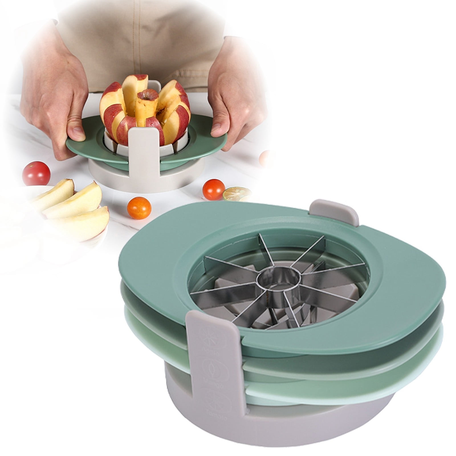 XJDJHC Fruit Vegetable Slicer Egg Slicer 4 In 1 Stainless Steel Wire ...