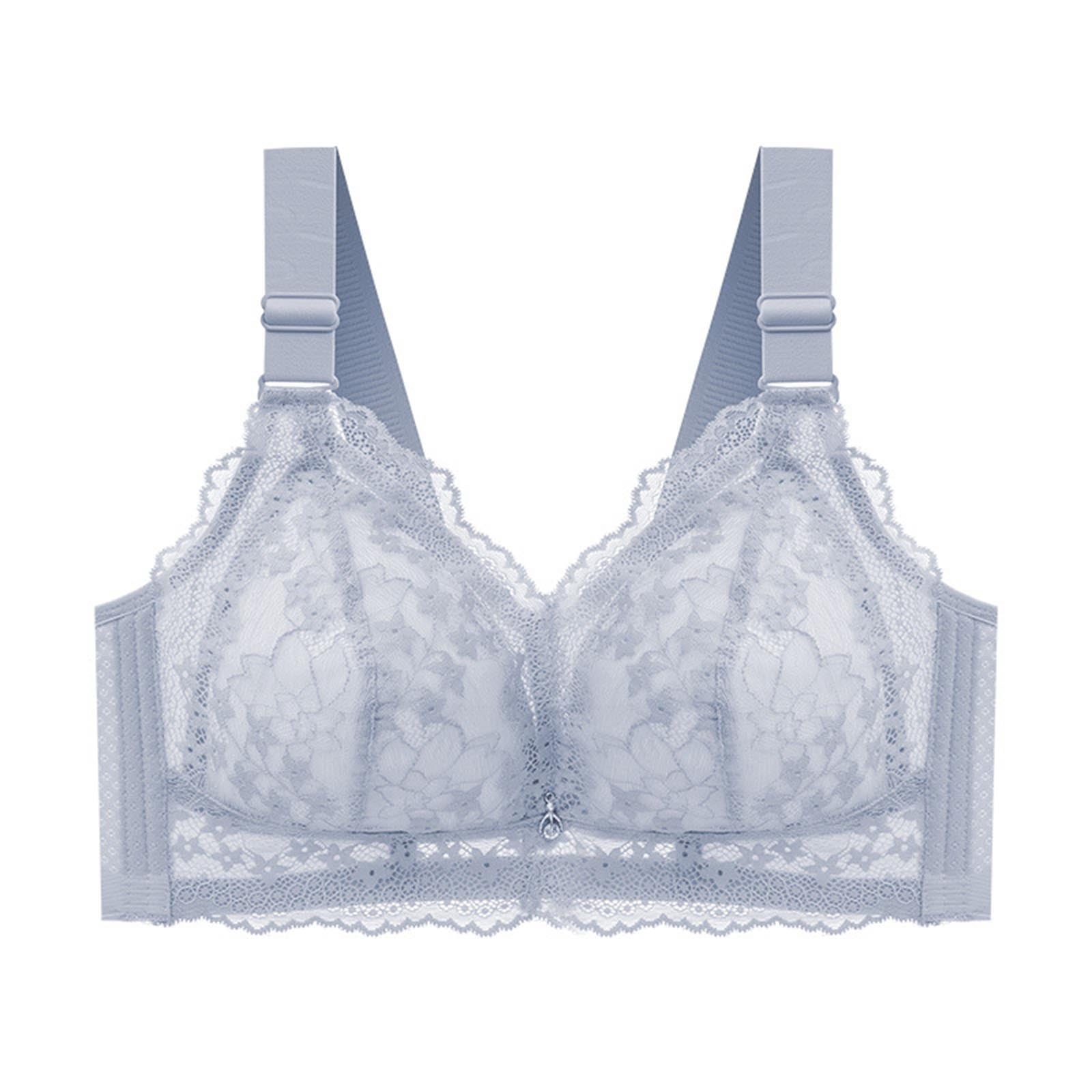 XJDJHC Womens Bras Ladies New Pattern Ribless Large Strap Jacquard Four ...