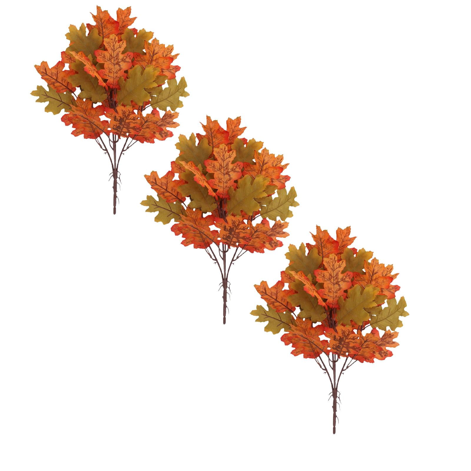 XJGHHSY 3 Bundles Fall Leaves Decor Artificial Maple Leaves Stems ...