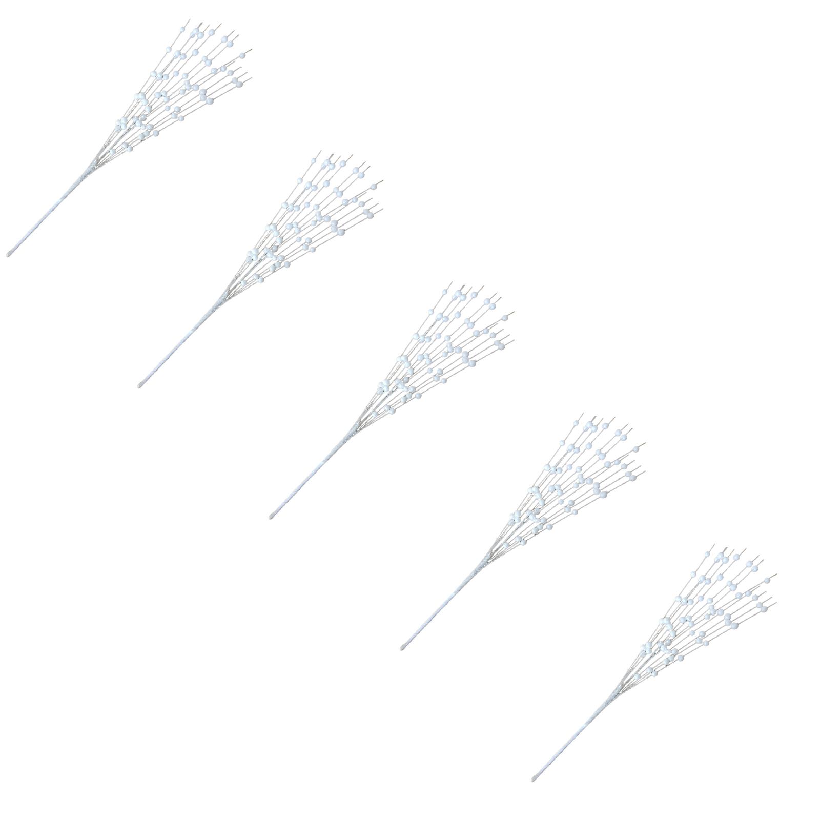 XJGHHSY 5 Pack Artificial Glitter Berry Stem ornaments 19.7 inch Fake ...