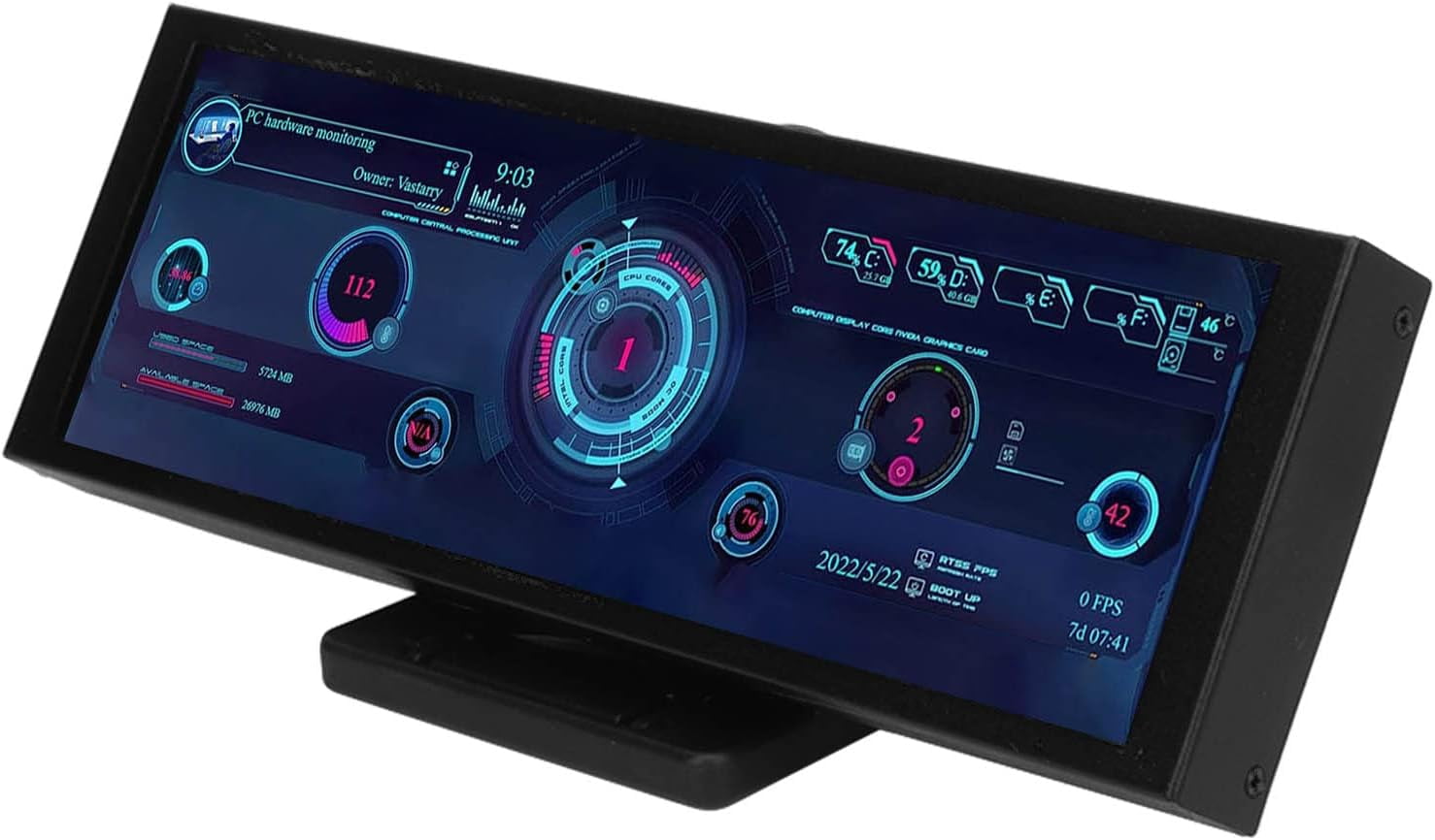 XJU-7.9 Inch IPS USB Mini Screen, AIDA64 PC CPU RAM Data Monitor ...