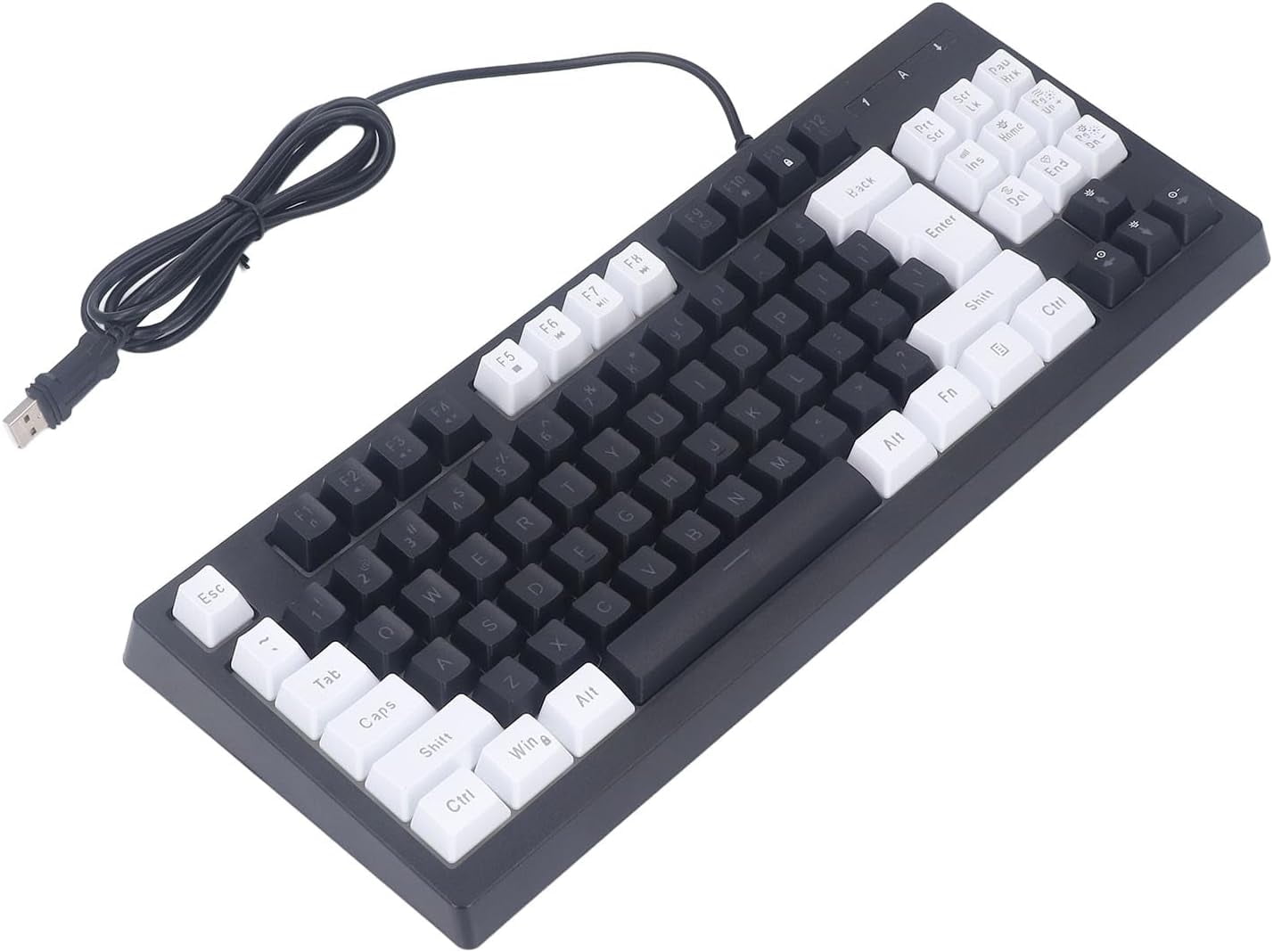XJU-Mechanical Gaming Keyboard, 87 Keys Wired, Double Shot Injection ...
