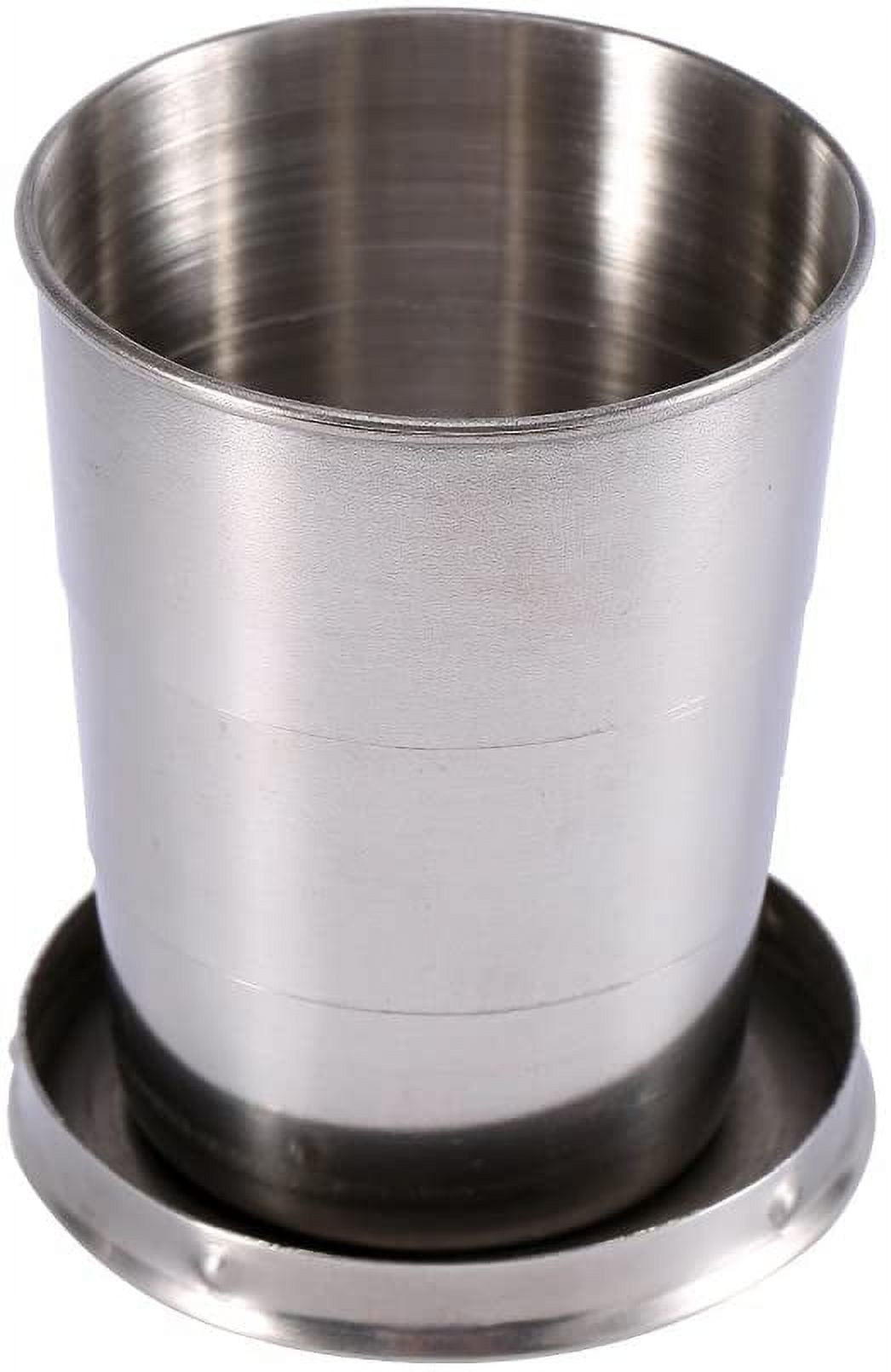 XJU-Travel Folding Cup S/M/L Stainless Steel Cup Camp Keychain Design ...