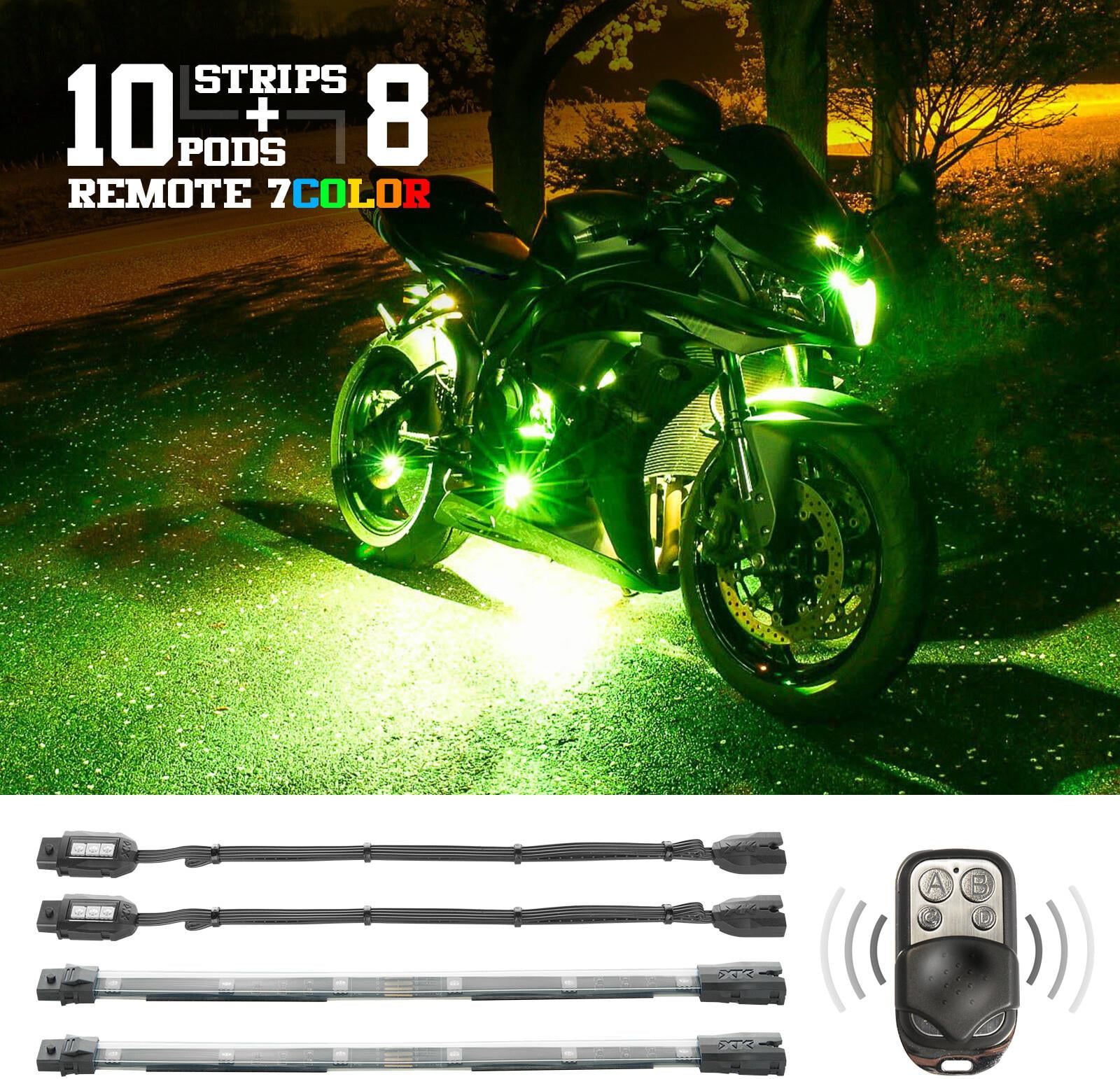 XK Glow Flex Strips 7 Color LED Accent Light Motorcycle/ATV Kit ...