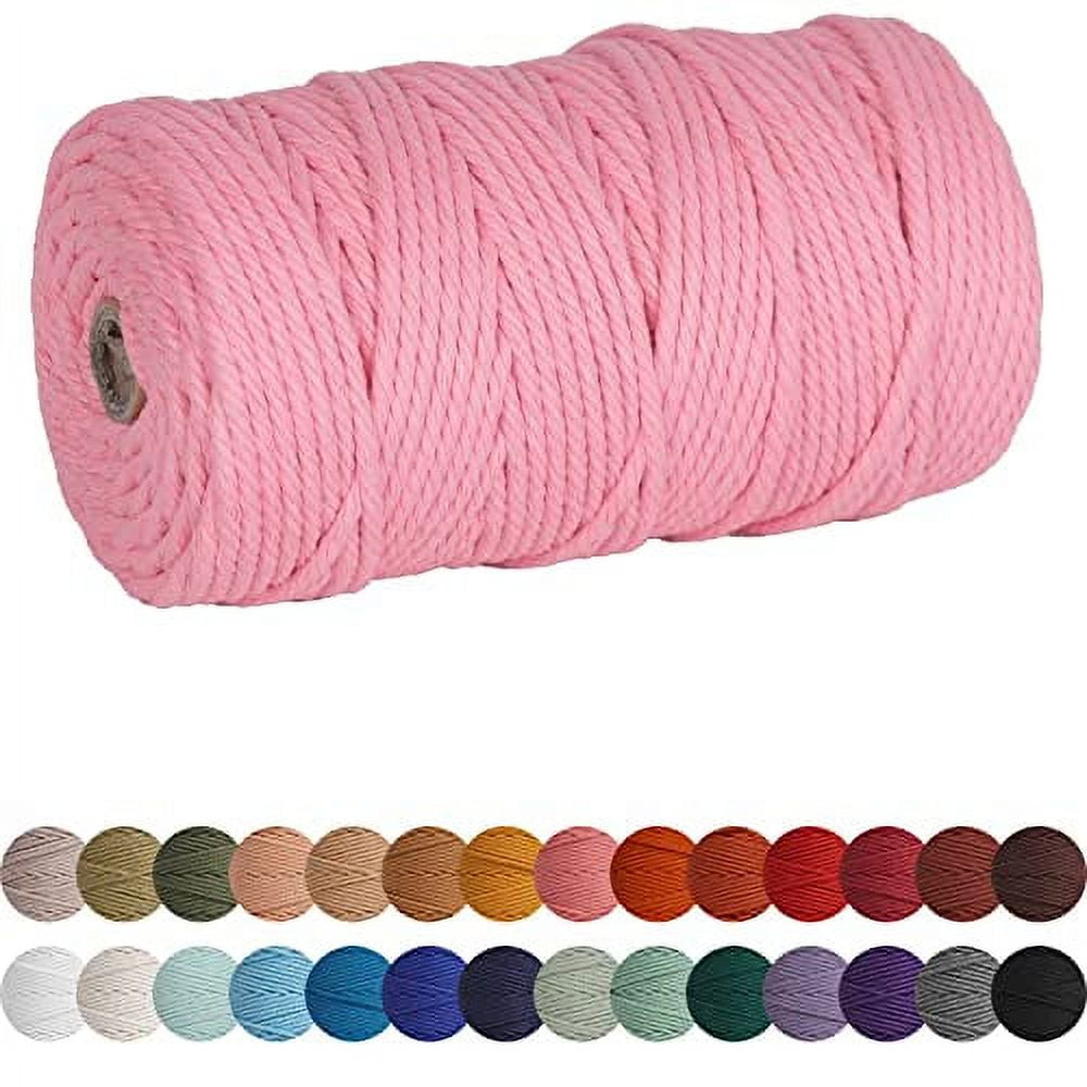 XKDOUS Cotton Dark Pink Yarn, 4mm x 109 Yards - Walmart.com