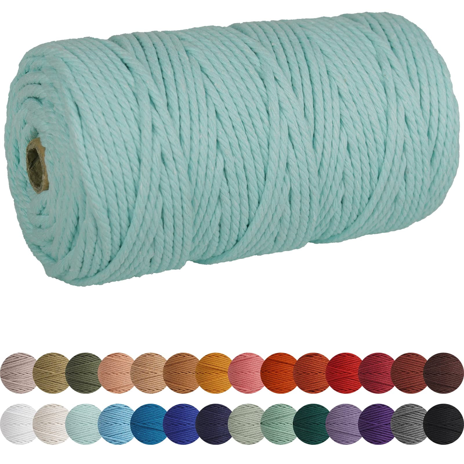 XKDOUS 4 mm Cotton Light Blue Yarn, 109 Yards - Walmart.com