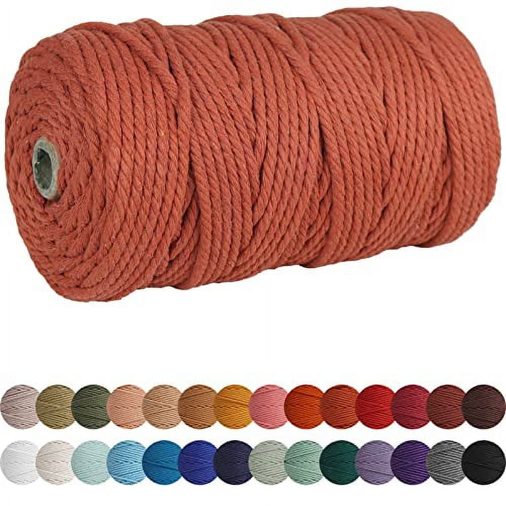 XKDOUS Reddish Brown 4mm x 109yards Macrame Cord, Colored Macrame Rope ...