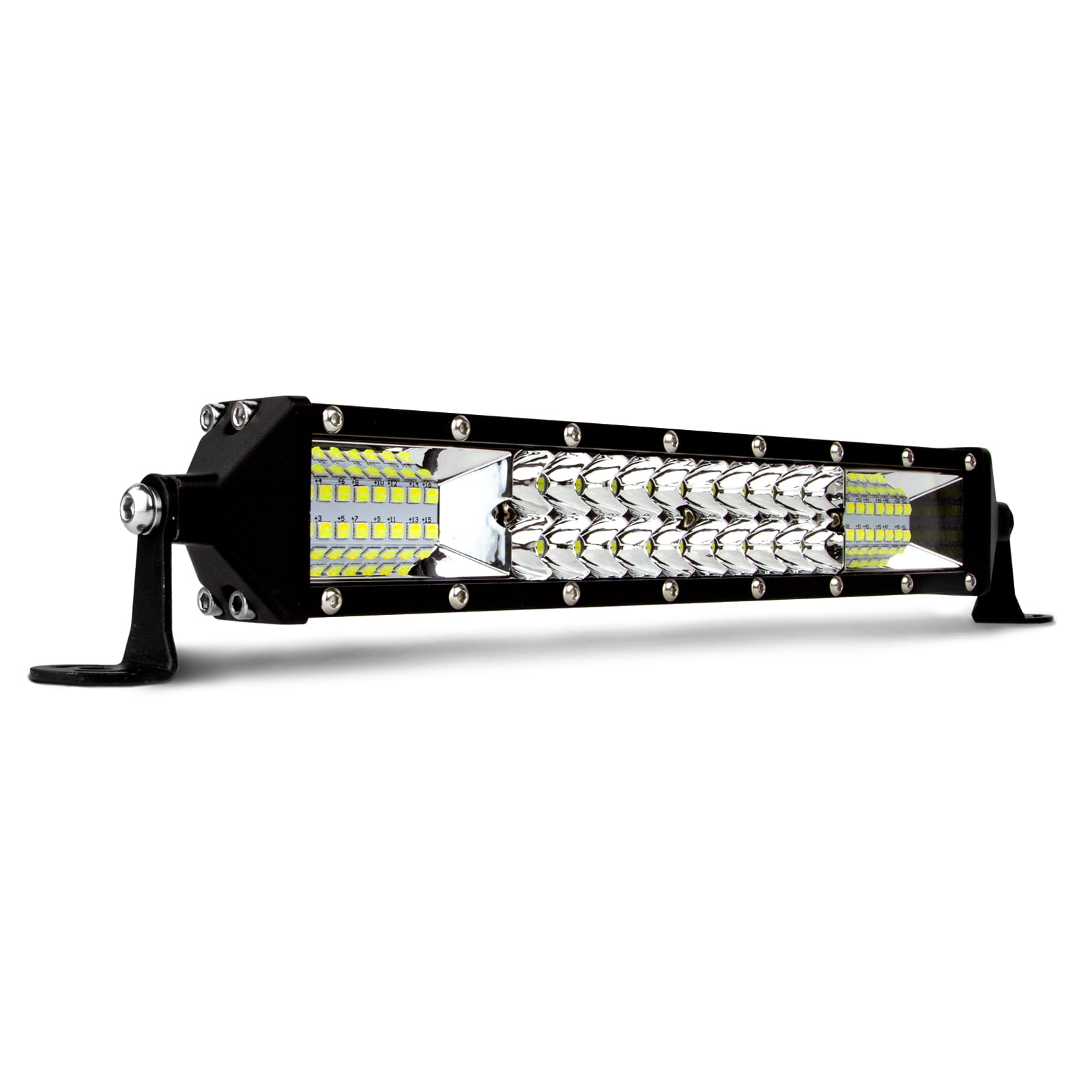 XKGlow 10" 2-in-1 LED Light Bar w/ Pure White and Hunting Green Flood ...