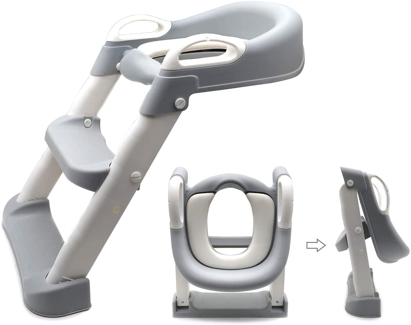 XKH- Classic Potty Training Toilet Ladder Seat With Upgraded Cushion ...