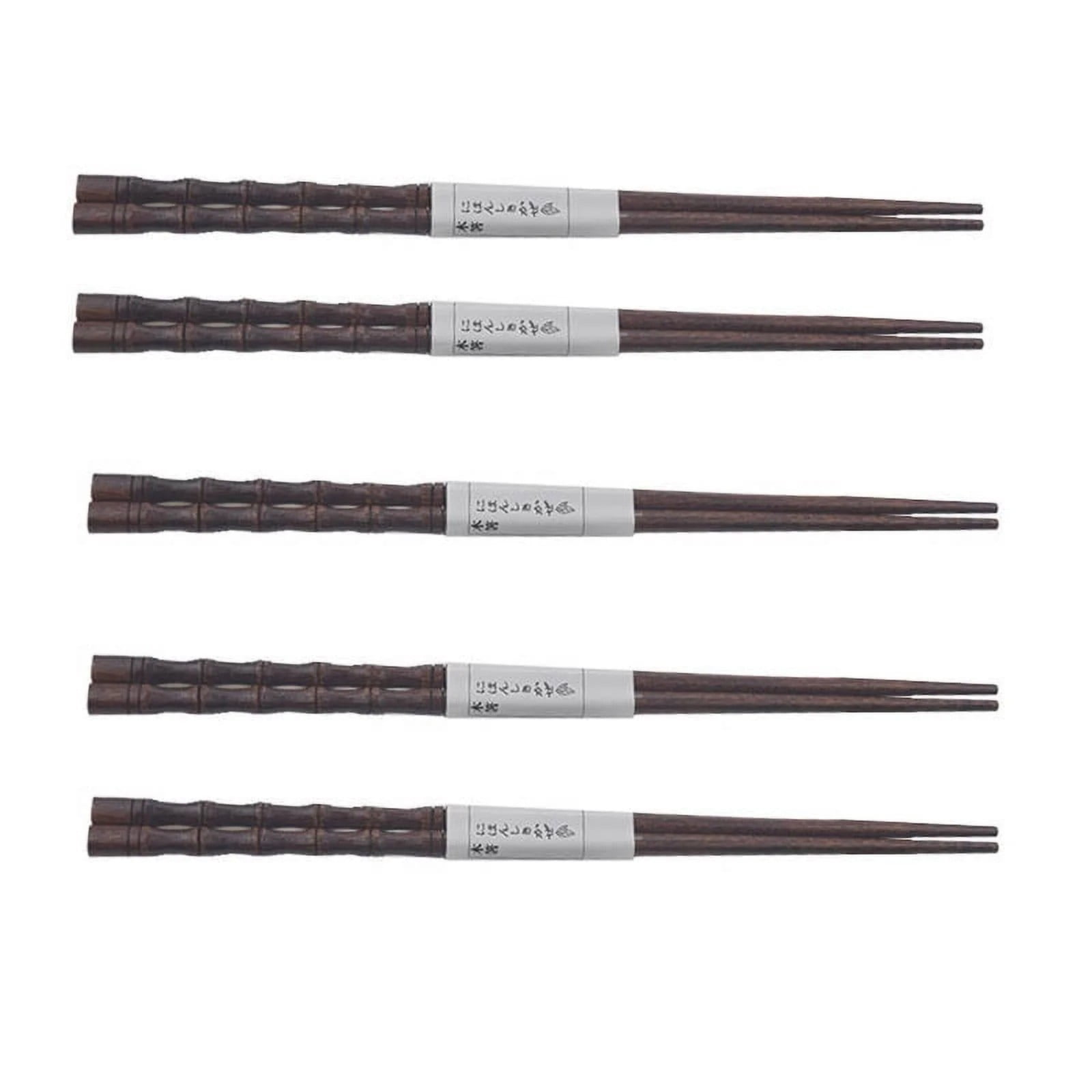 XKHAZA 5 Pairs Chinese Asian Korea Iron Wood Handmade Chopstick Natural ...