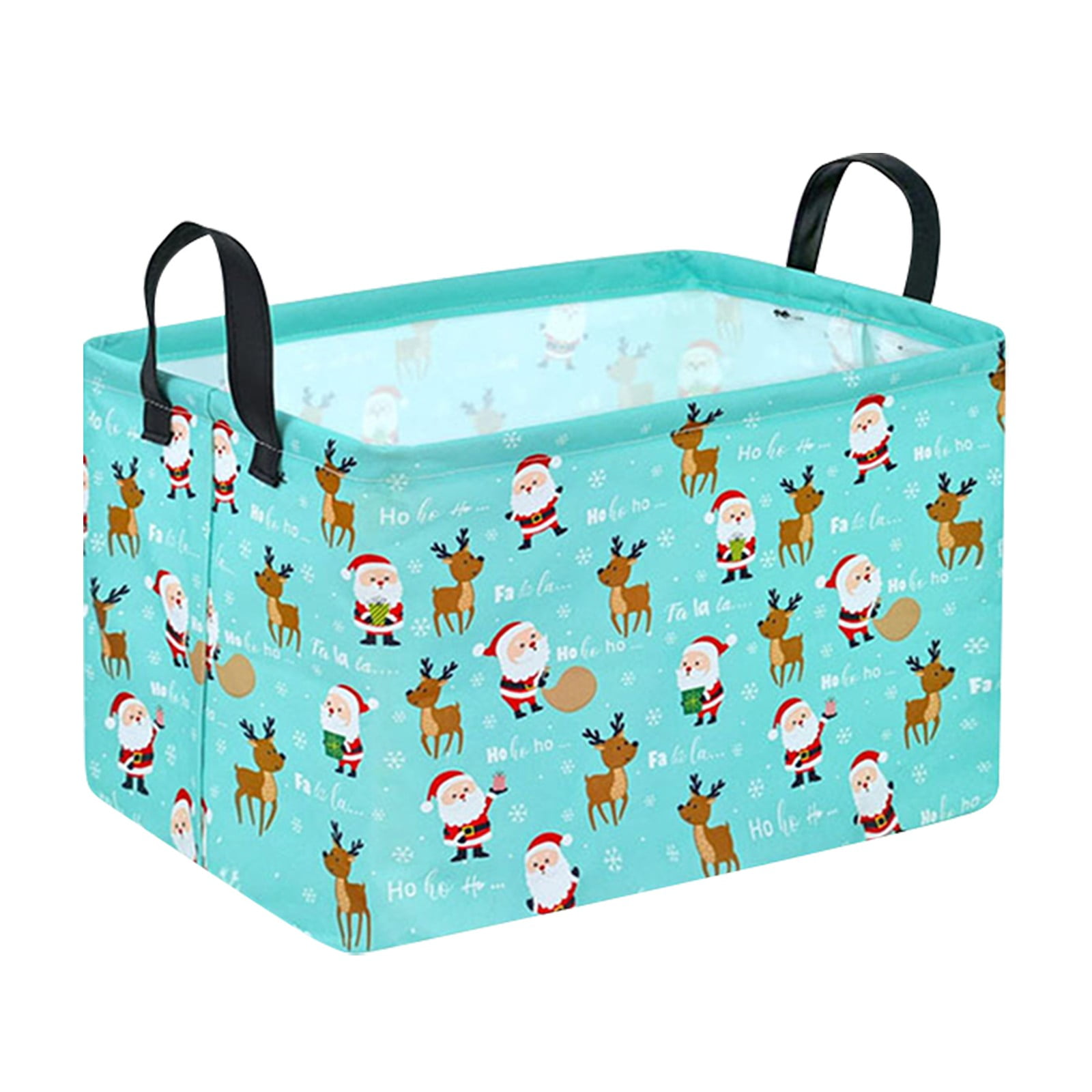XKHAZA Rectangular Snowman Christmas Basket Large Winter Snowflake ...