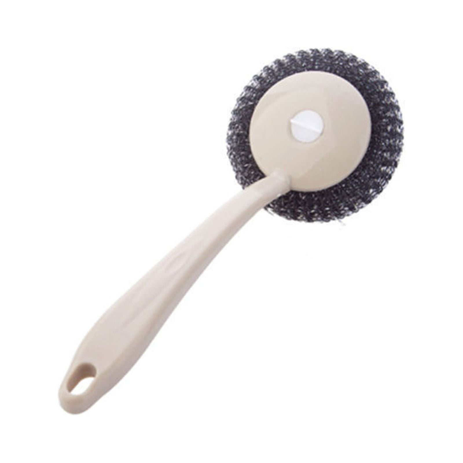 XKHAZA Stainless Steel Wool Brush Dish Scrubber with Handle - Steel ...