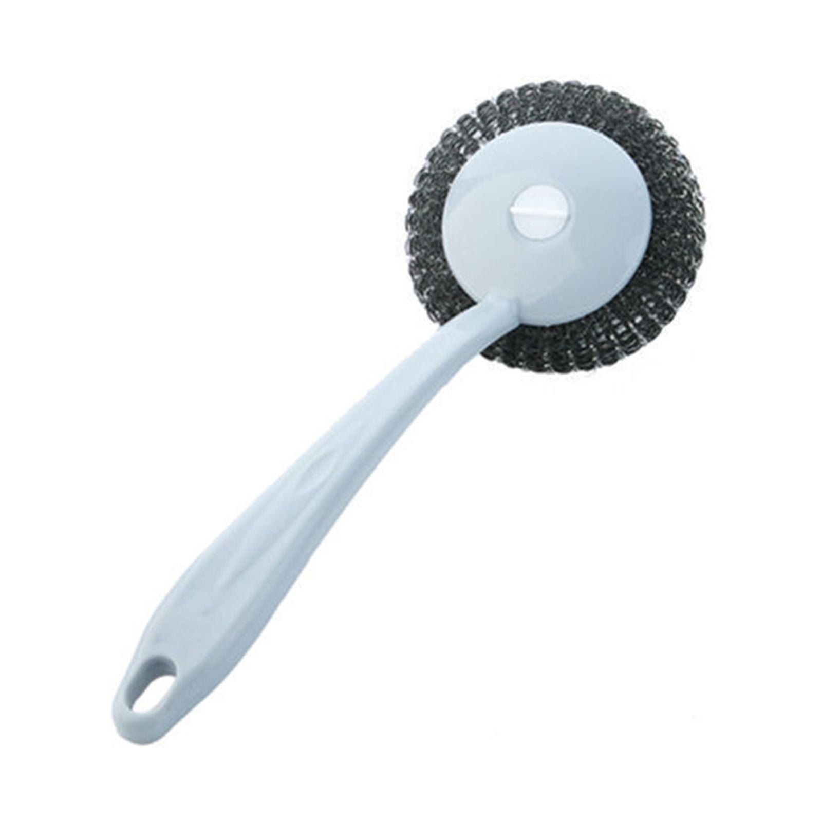 XKHAZA Stainless Steel Wool Brush Dish Scrubber with Handle - Steel ...