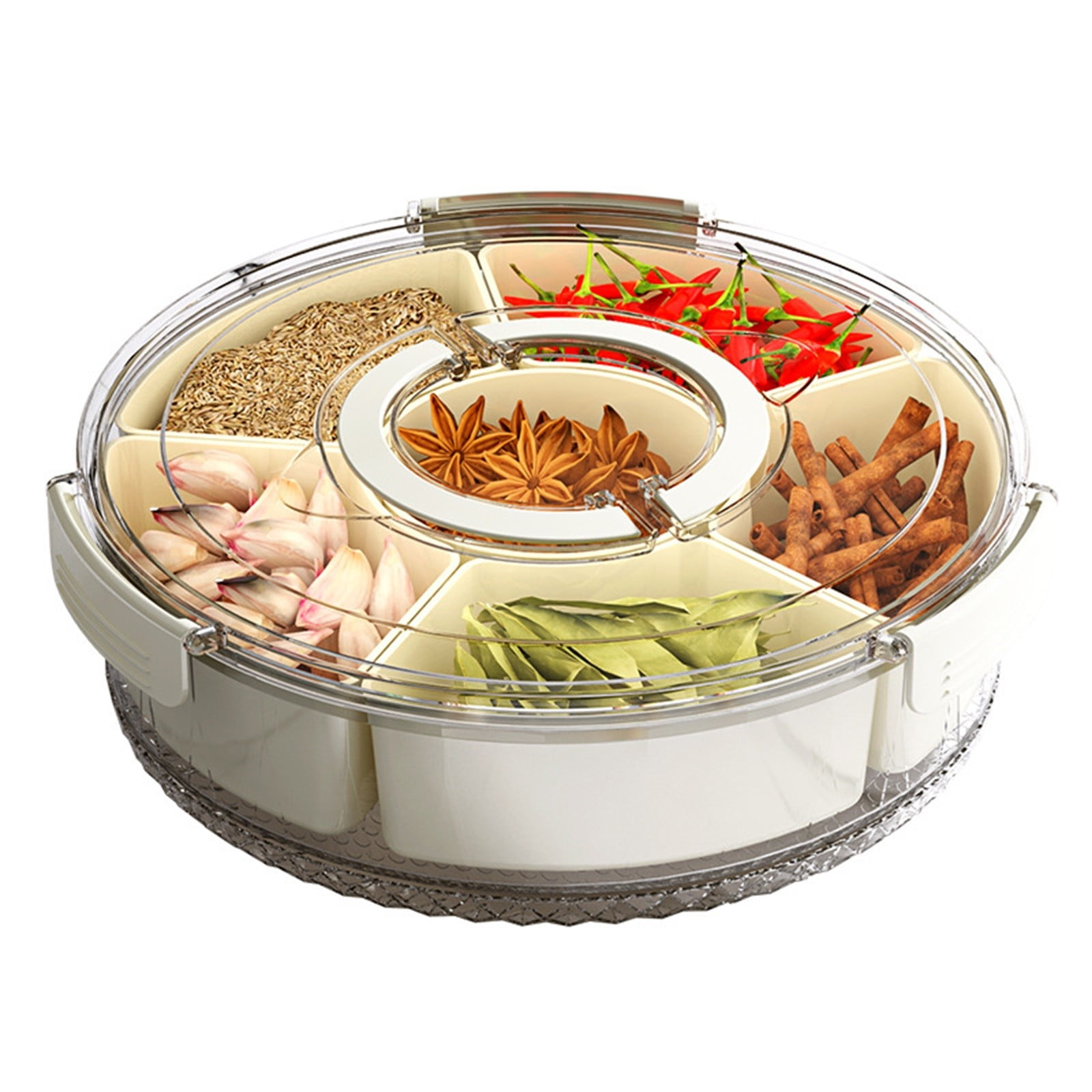 XKHBDL Fruit Containers for Fridge Snack Box, Divided Serving Tray with ...