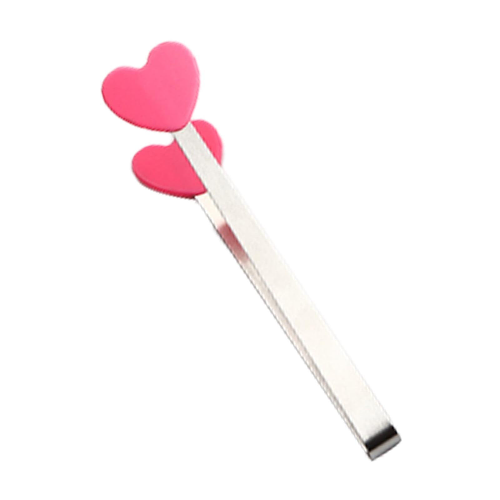 XKHBDL Mini Heart Shape Tong Silicone Food Tongs Stainless Steel ...