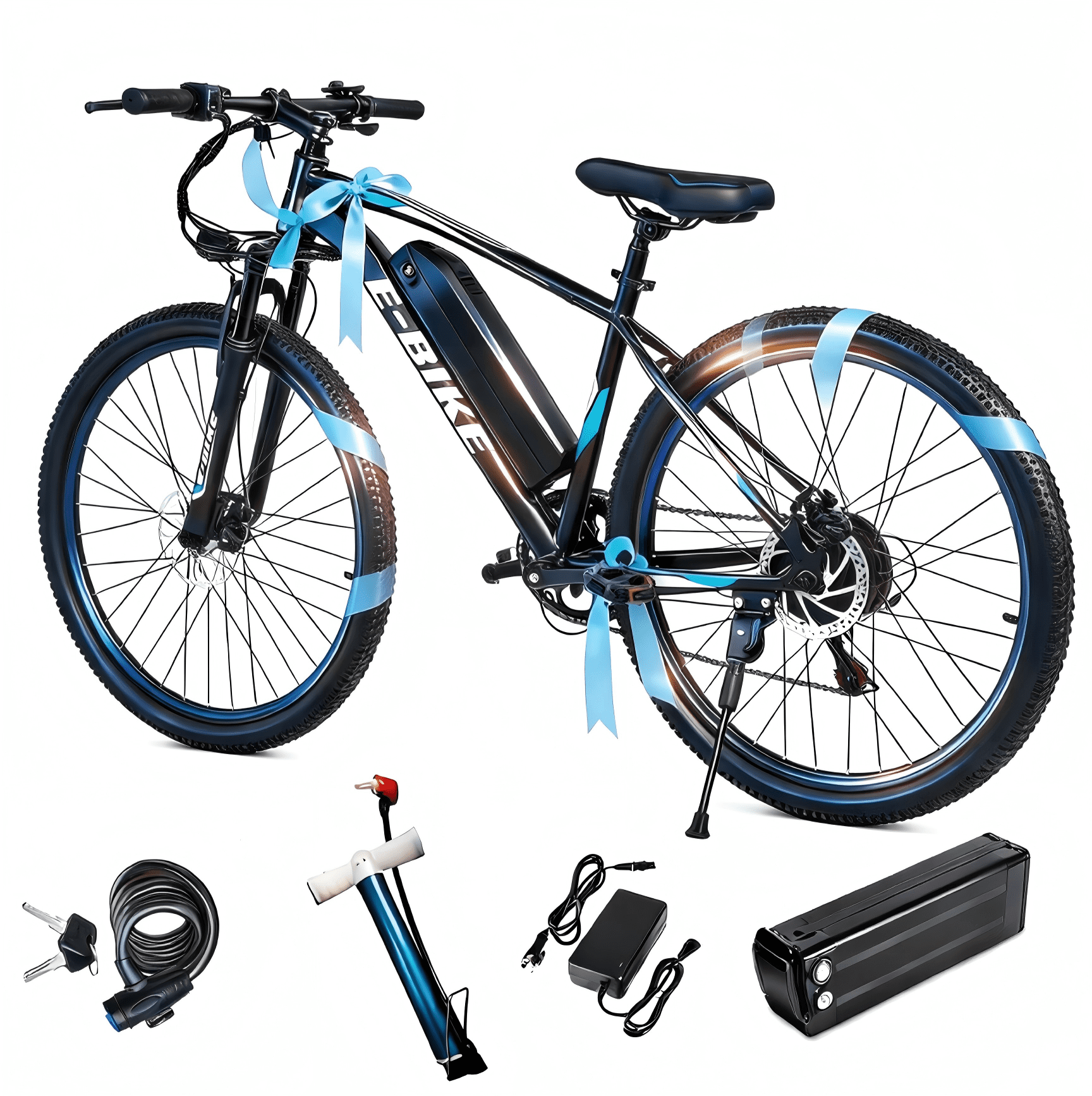 XKJ Electric Bike for Adults, 26”Electric Mountain Bike 576Wh Internal ...