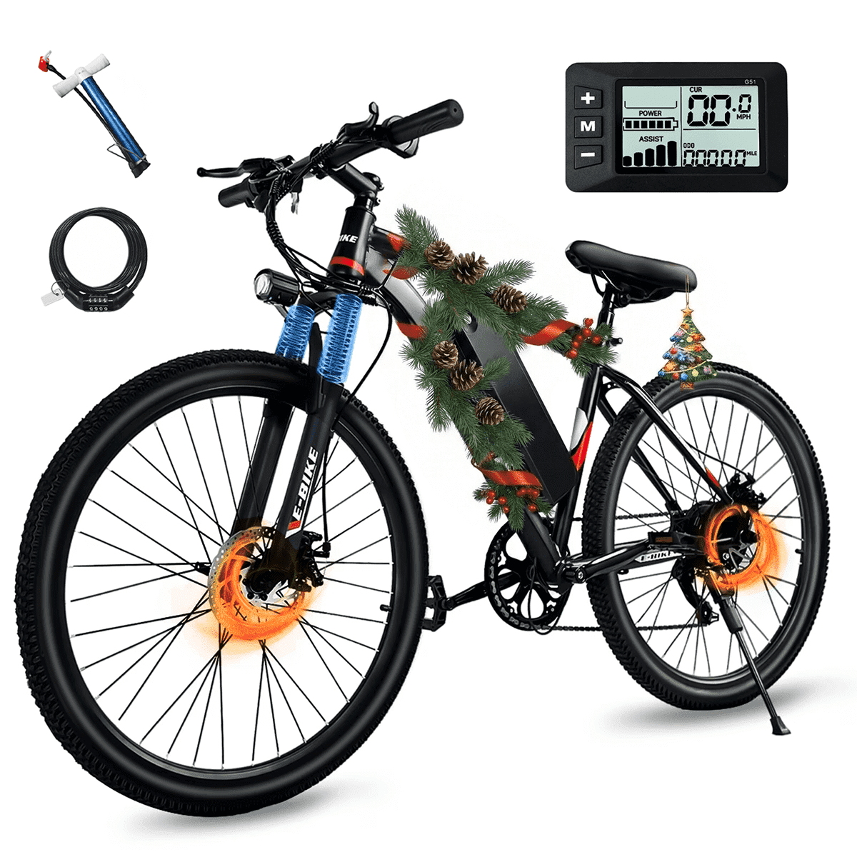 XKJ Electric Bike for Adults with 750W Brushless Motor,25MPH,Commuting ...