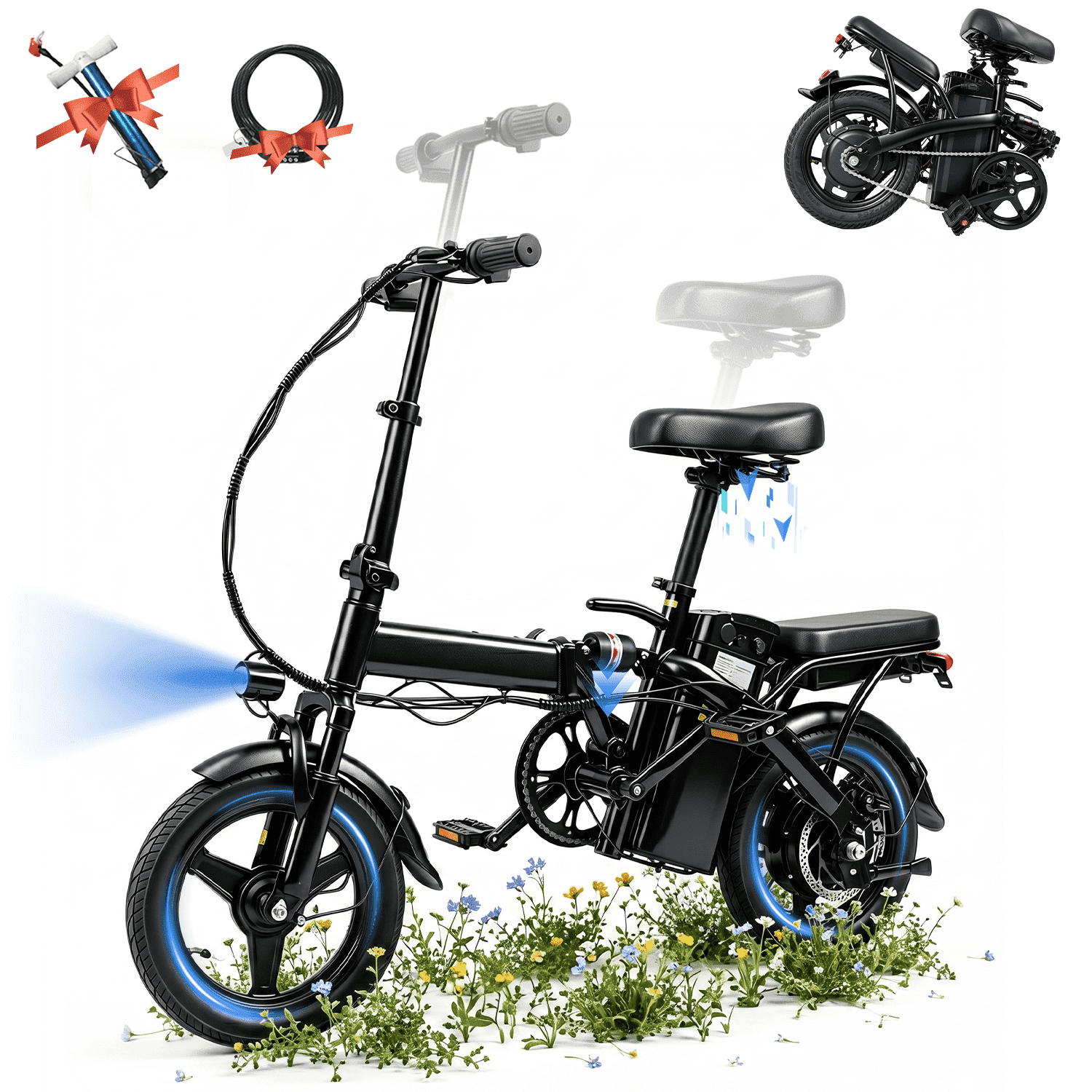 XKJ Electric Bike for Adults,500W Brushless Motor Ebike with 48V 12Ah ...