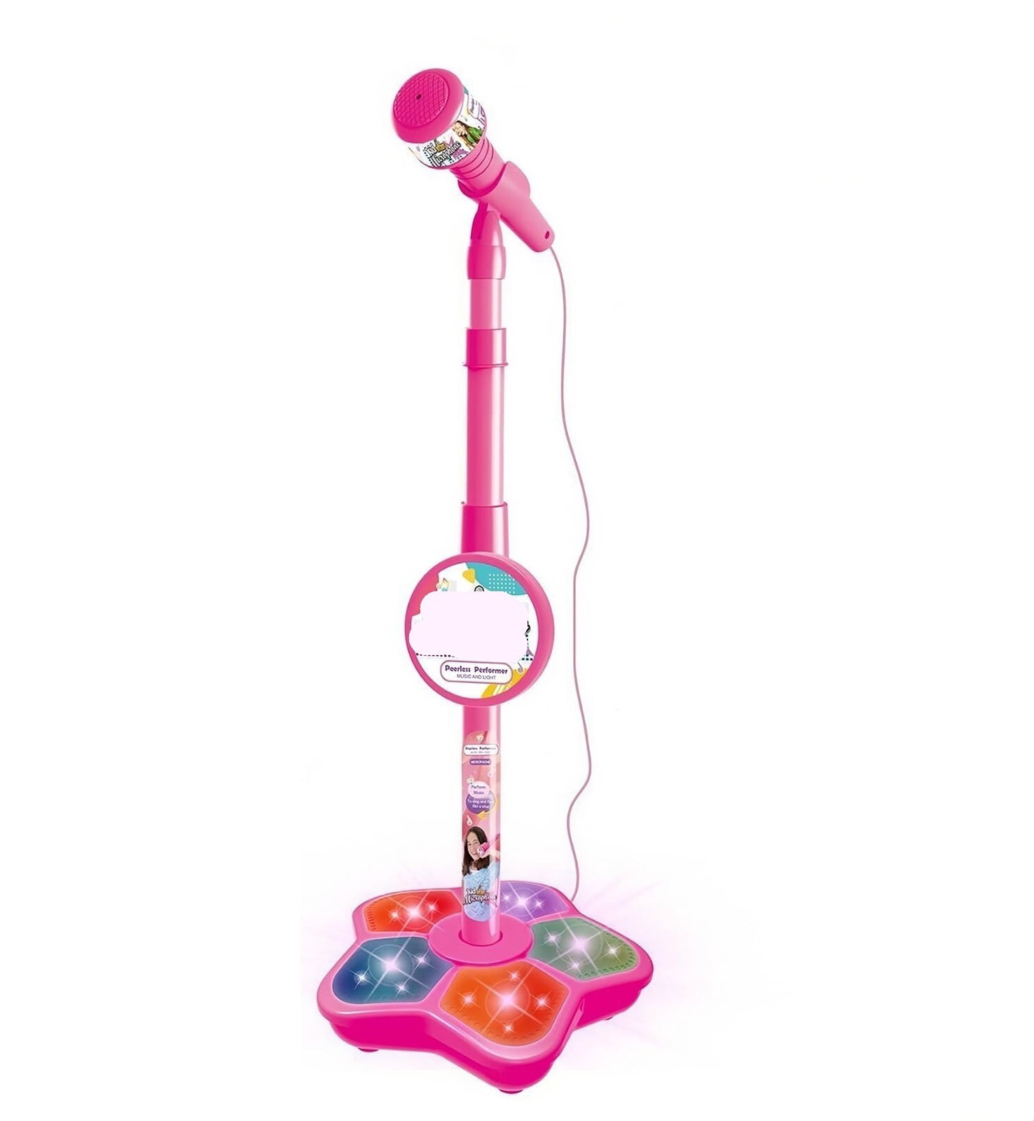 XKKDG Kids Karaoke Microphone with Adjustable Stand,Standing Mic for ...
